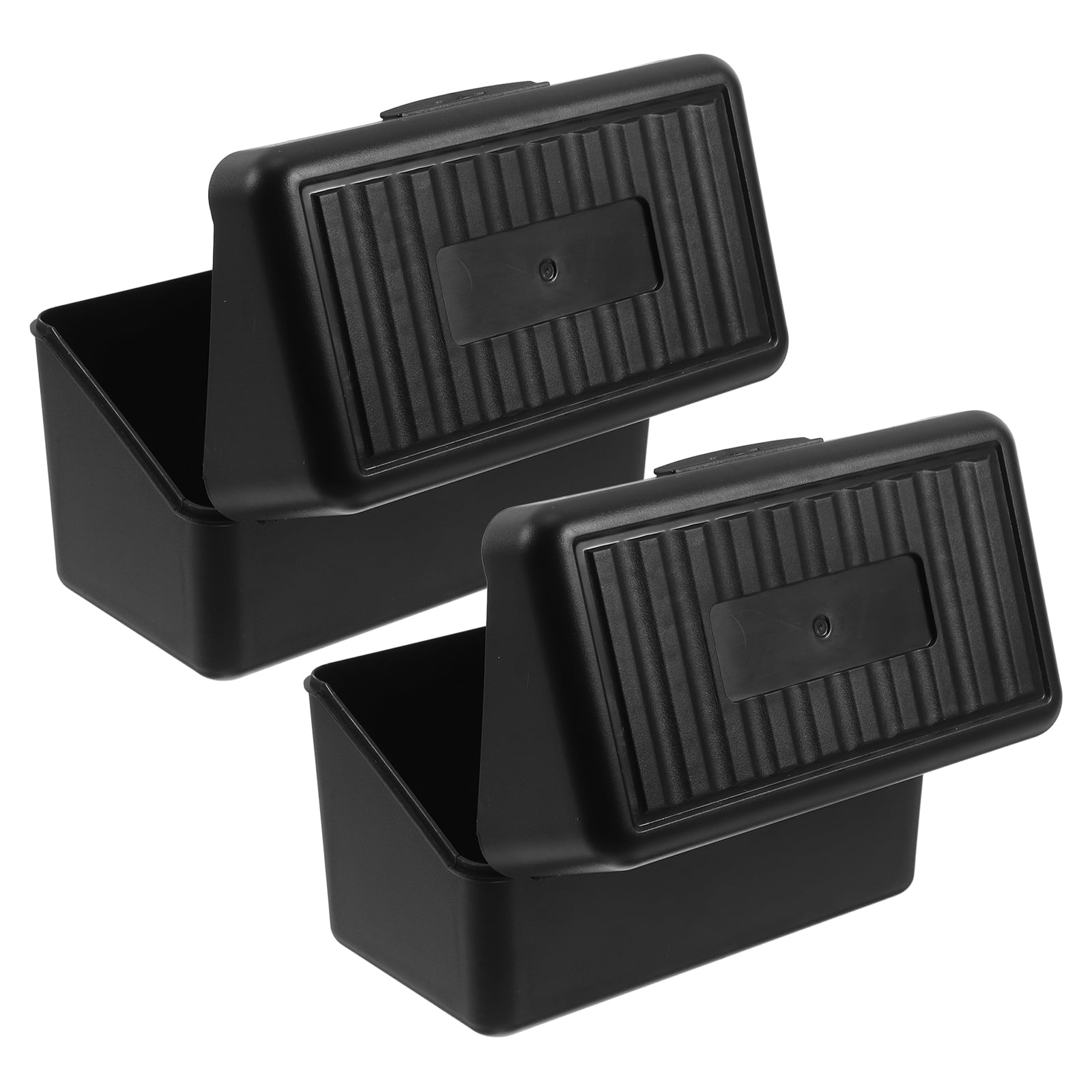 FRCOLOR Black Plastic Card Box with Protective Locking Lid for Decor 1 ...
