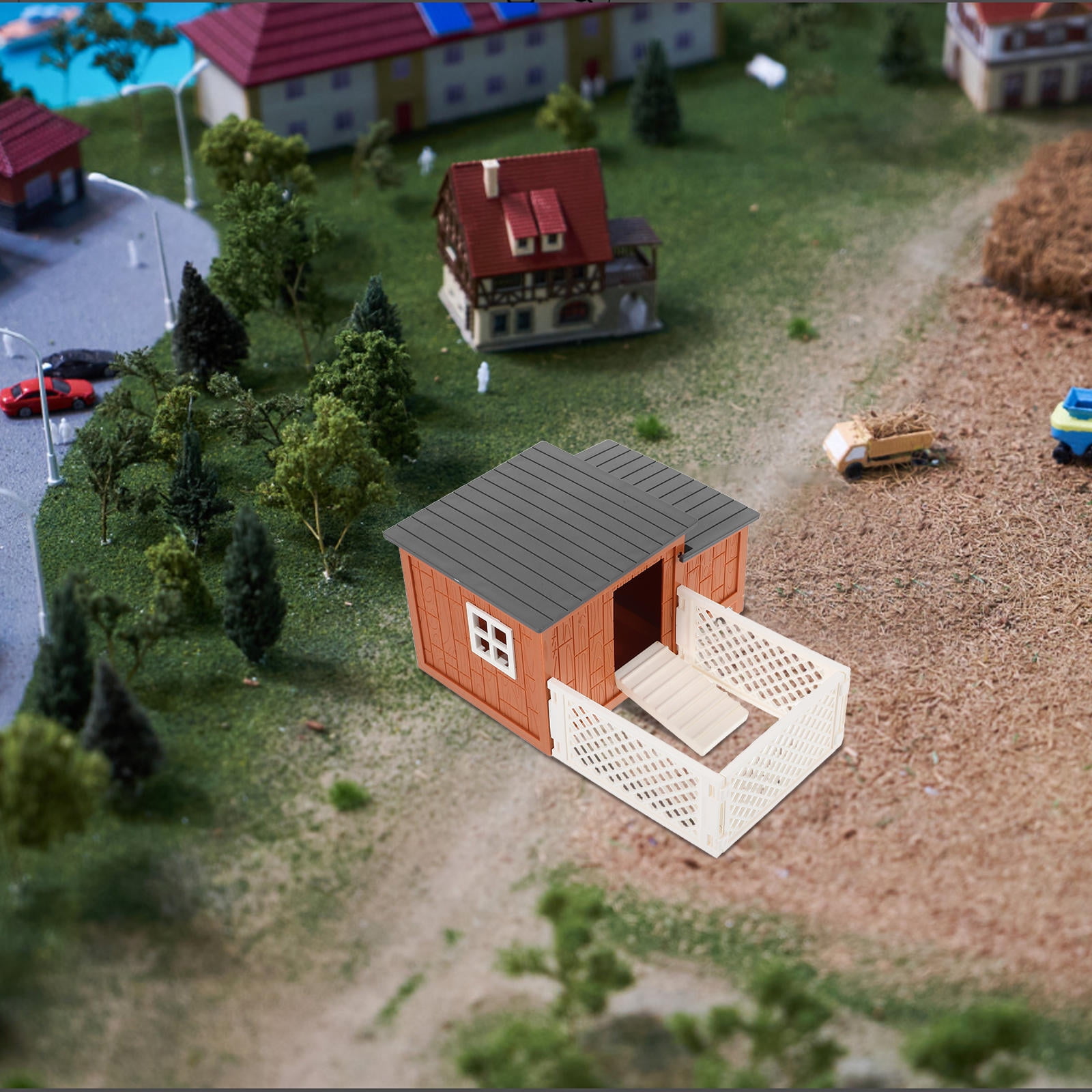 FRCOLOR 1 Set Pretend Play Hen House Toy Farm Coop Set Toy Realistic ...