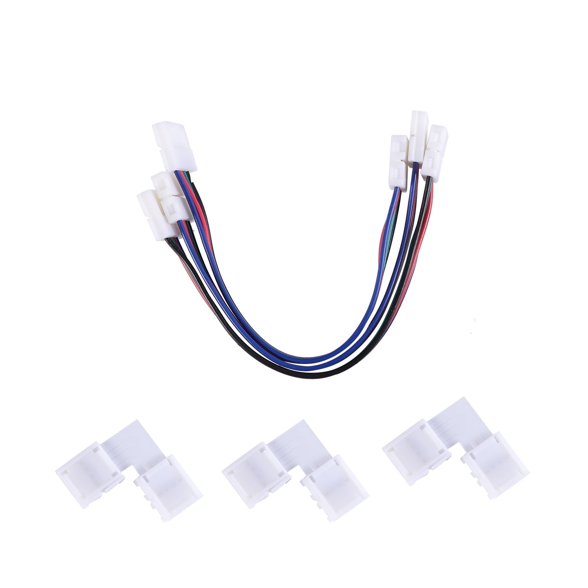 FRCOLOR 1 Set RGB LED Light Strip Connector 4 Pin LED Strip Jumper 10mm ...