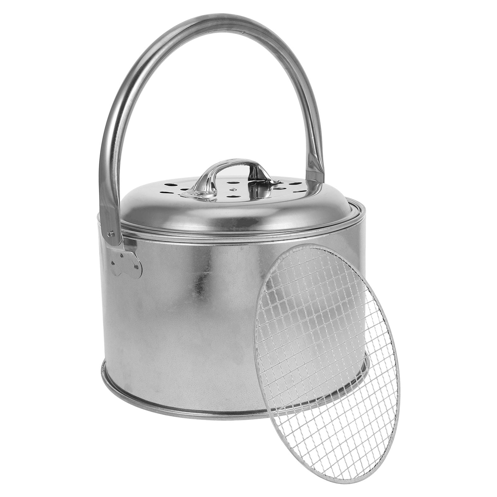 FRCOLOR 1 Set Round Fire Pit Small Fire Pit For Patio Portable Barbecue ...