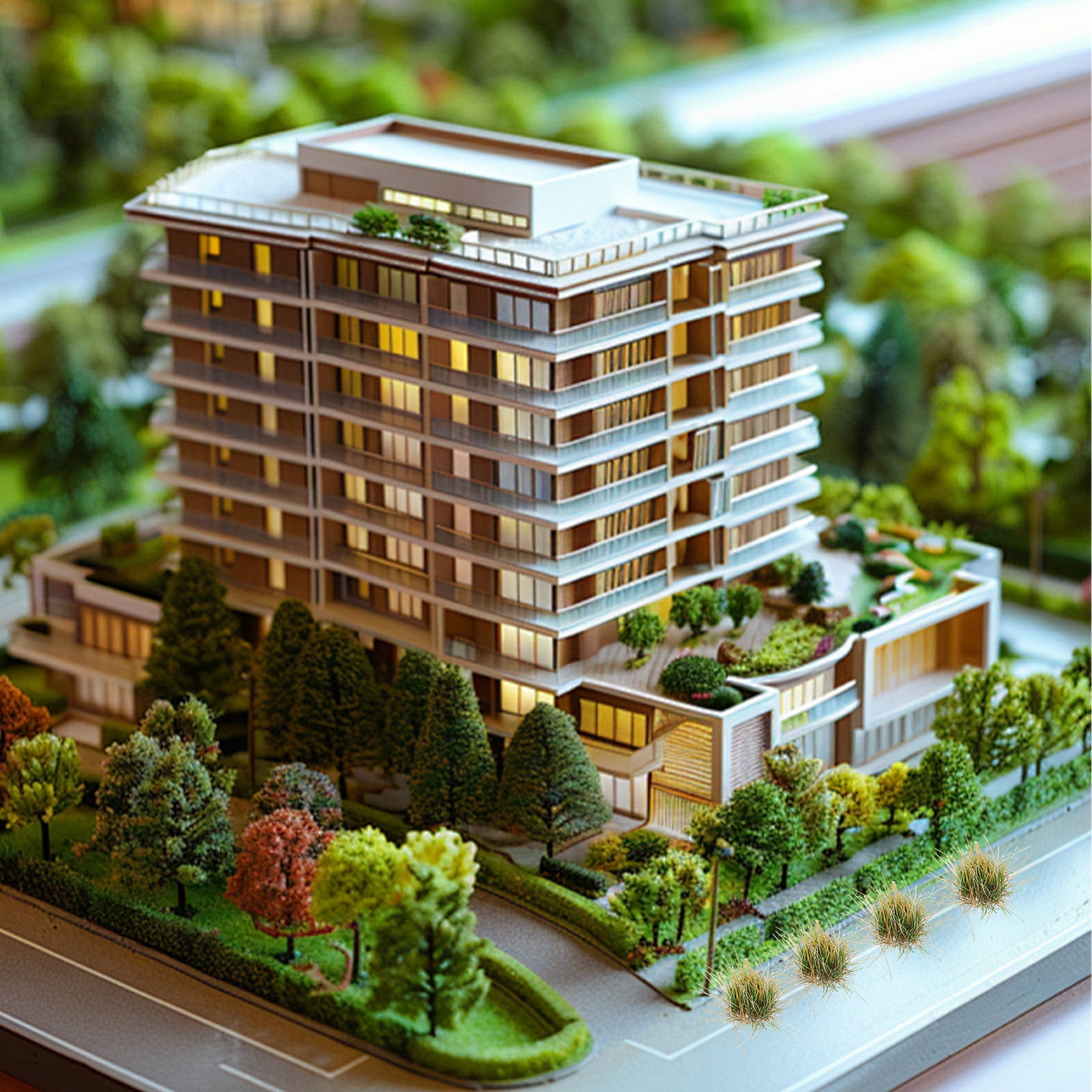 FRCOLOR 1 Set Scenery Kit Realistic Grass Tufts for Landscapes ...