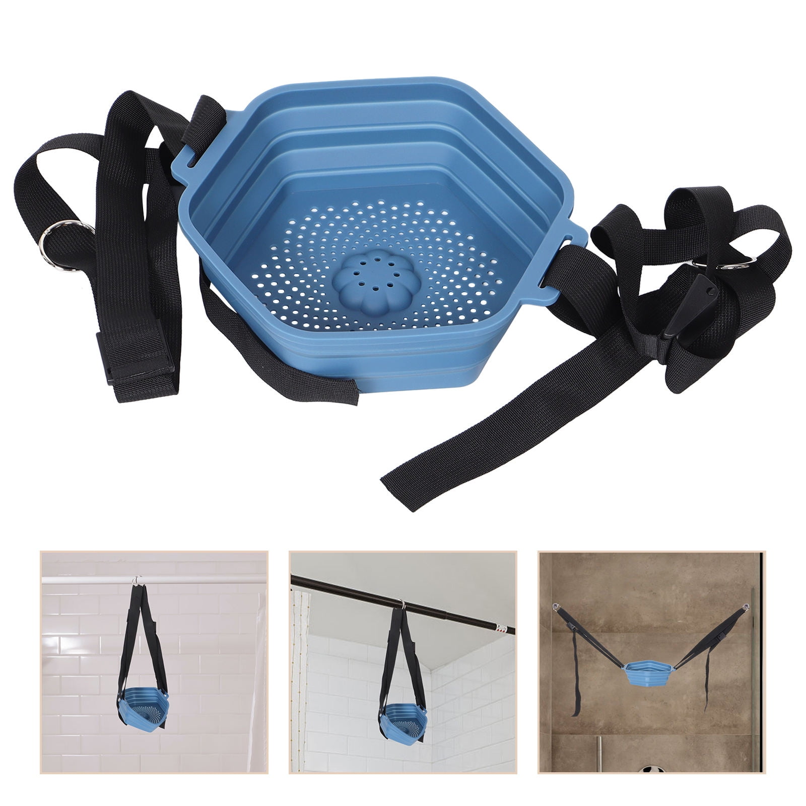 FRCOLOR 1 Set Silicone Foldable Tub Portable Bucket For Camping ...