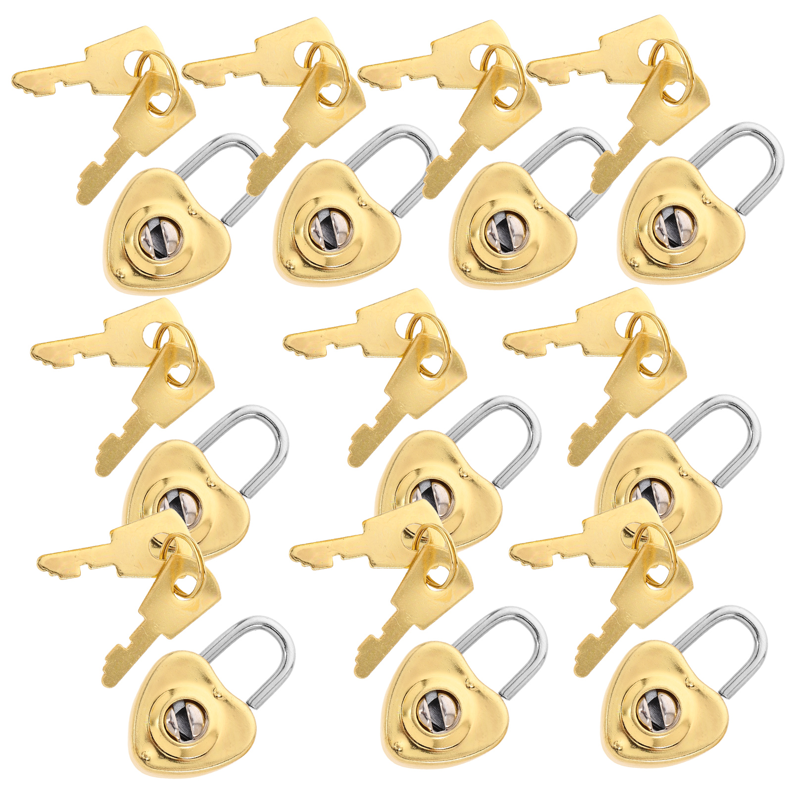 FRCOLOR 1 Set Small Heart Shaped Padlock with Key Mini Craft Lock Cute ...