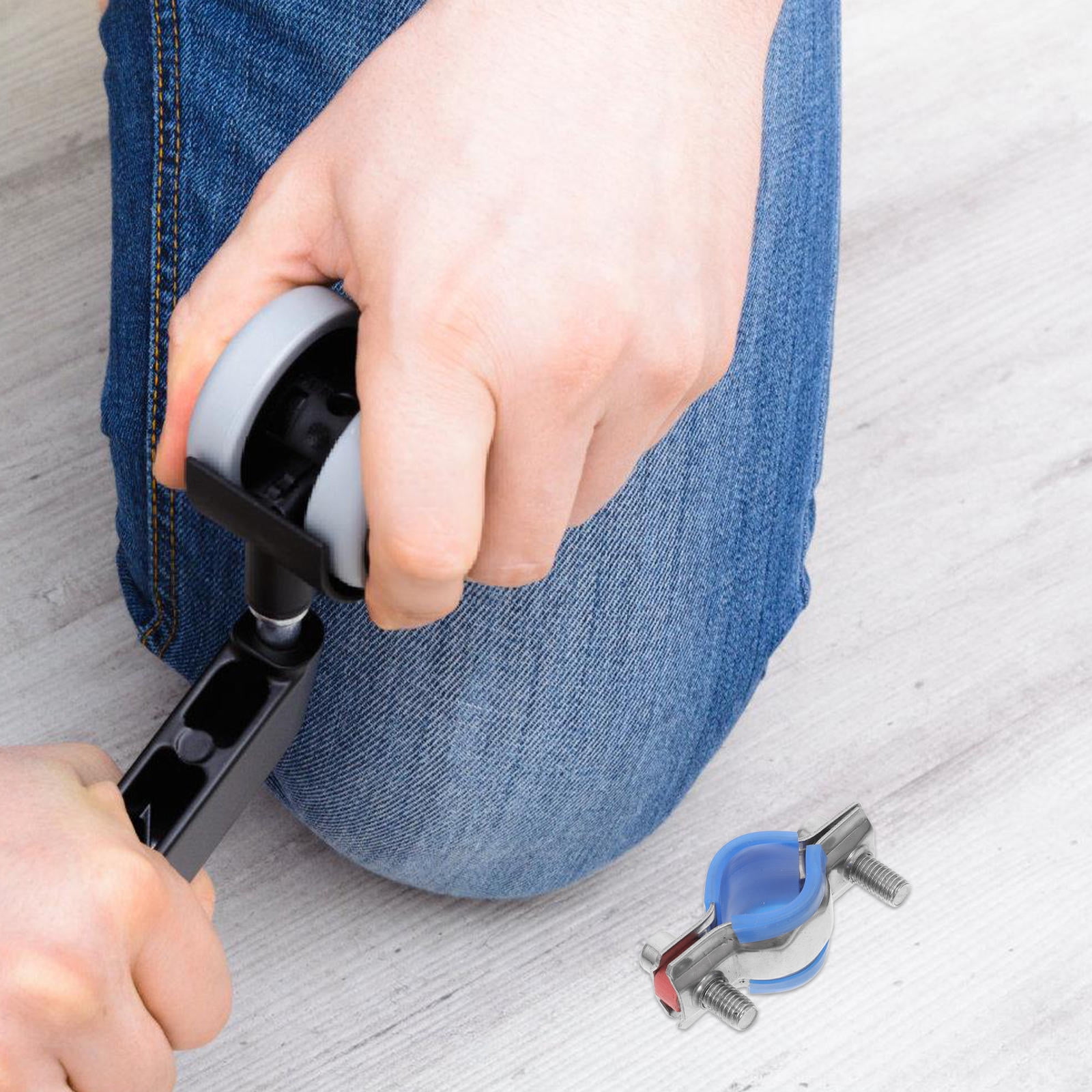 FRCOLOR 1 Set Stainless Steel Pipe Clip Office Chair Position Stopper ...