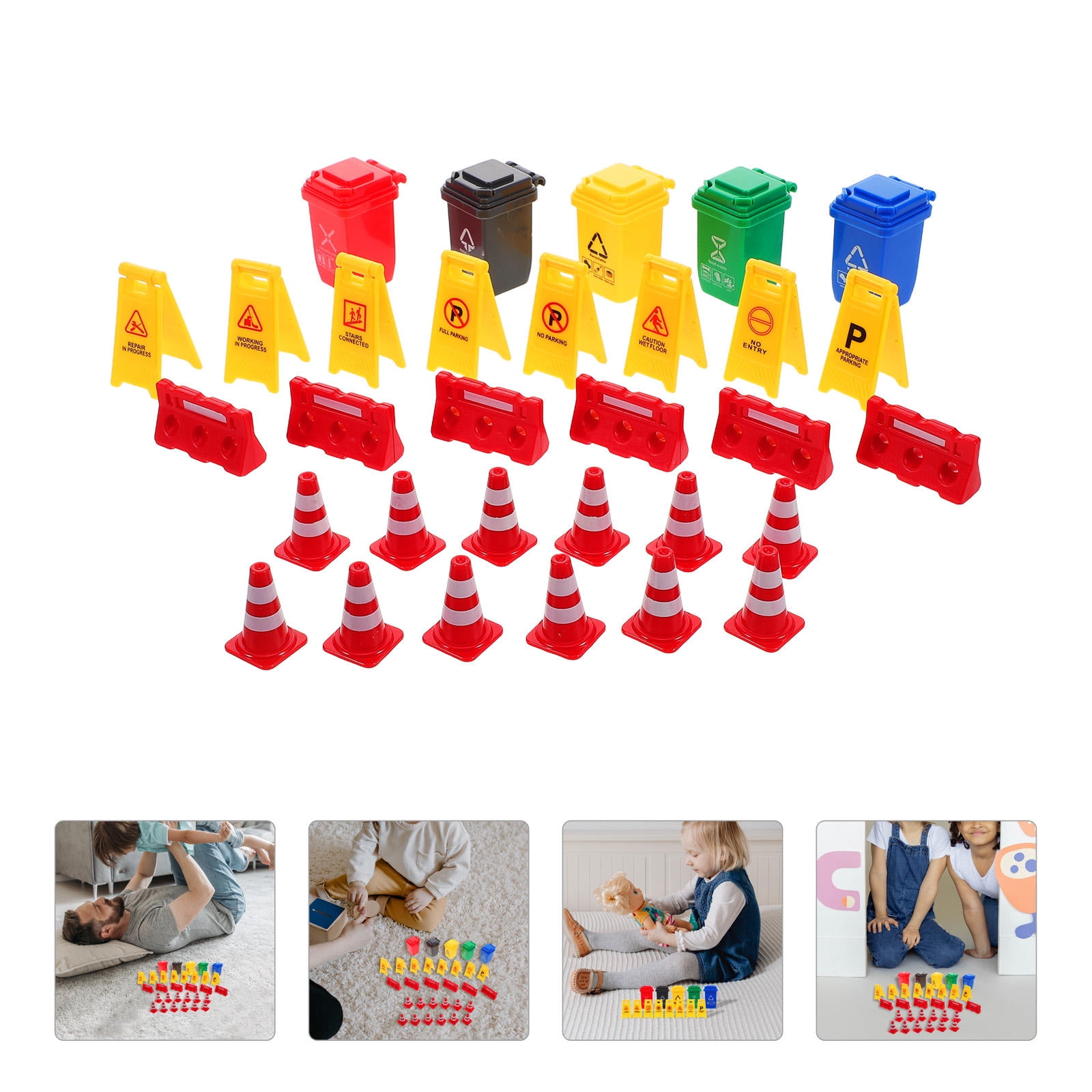 FRCOLOR 1 Set Of Traffic Sign Teaching Tools Miniature Traffic Barrier ...