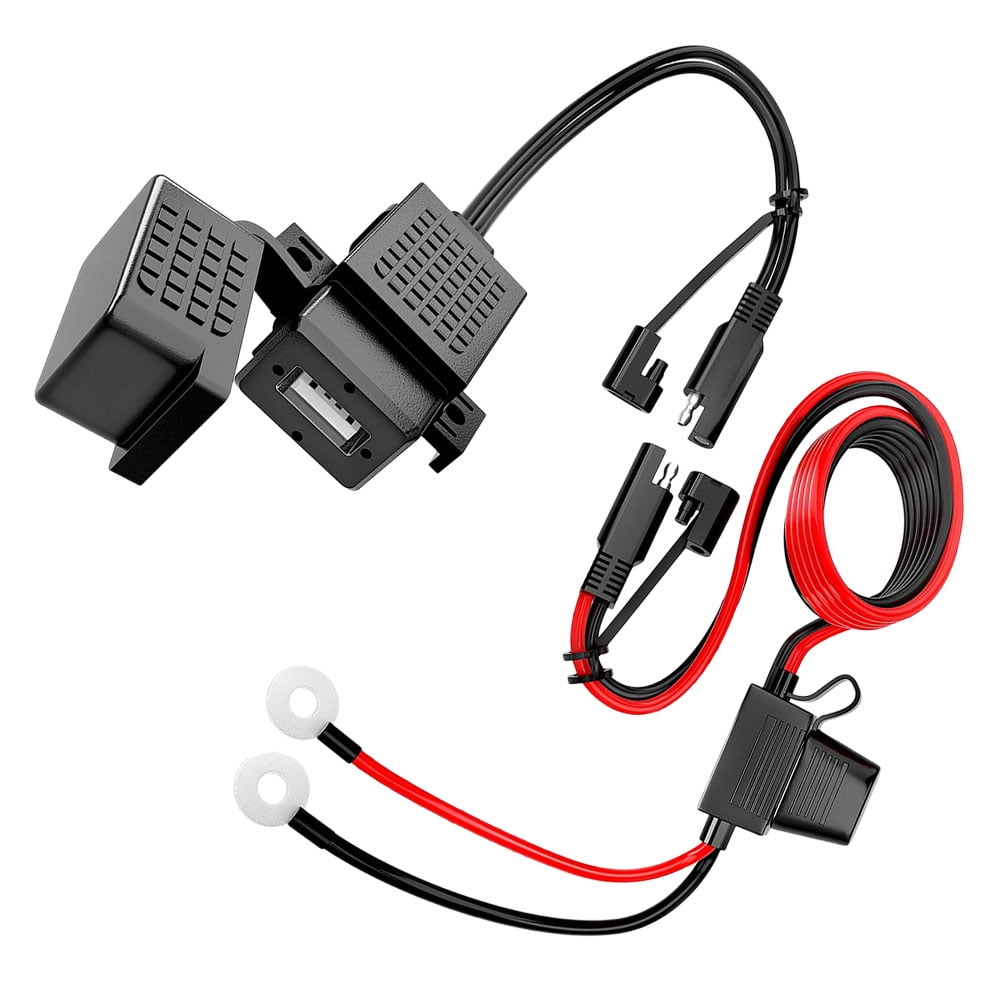FRCOLOR Waterproof High-Speed USB Charger with SAE to USB Adapter for ...