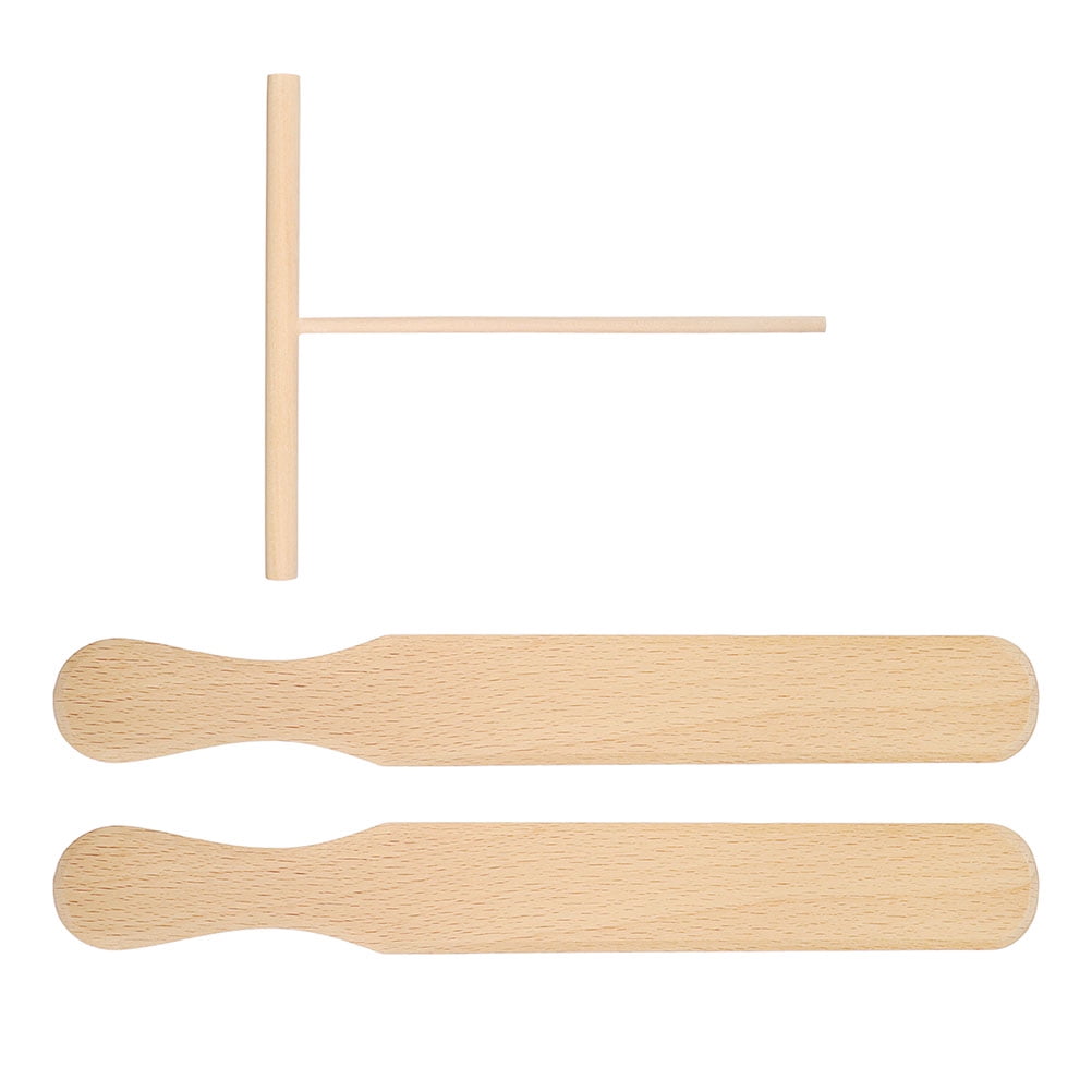 FRCOLOR 1 Set of Crepe Spreader Stick Wooden Spatula Turner DIY Pancake ...
