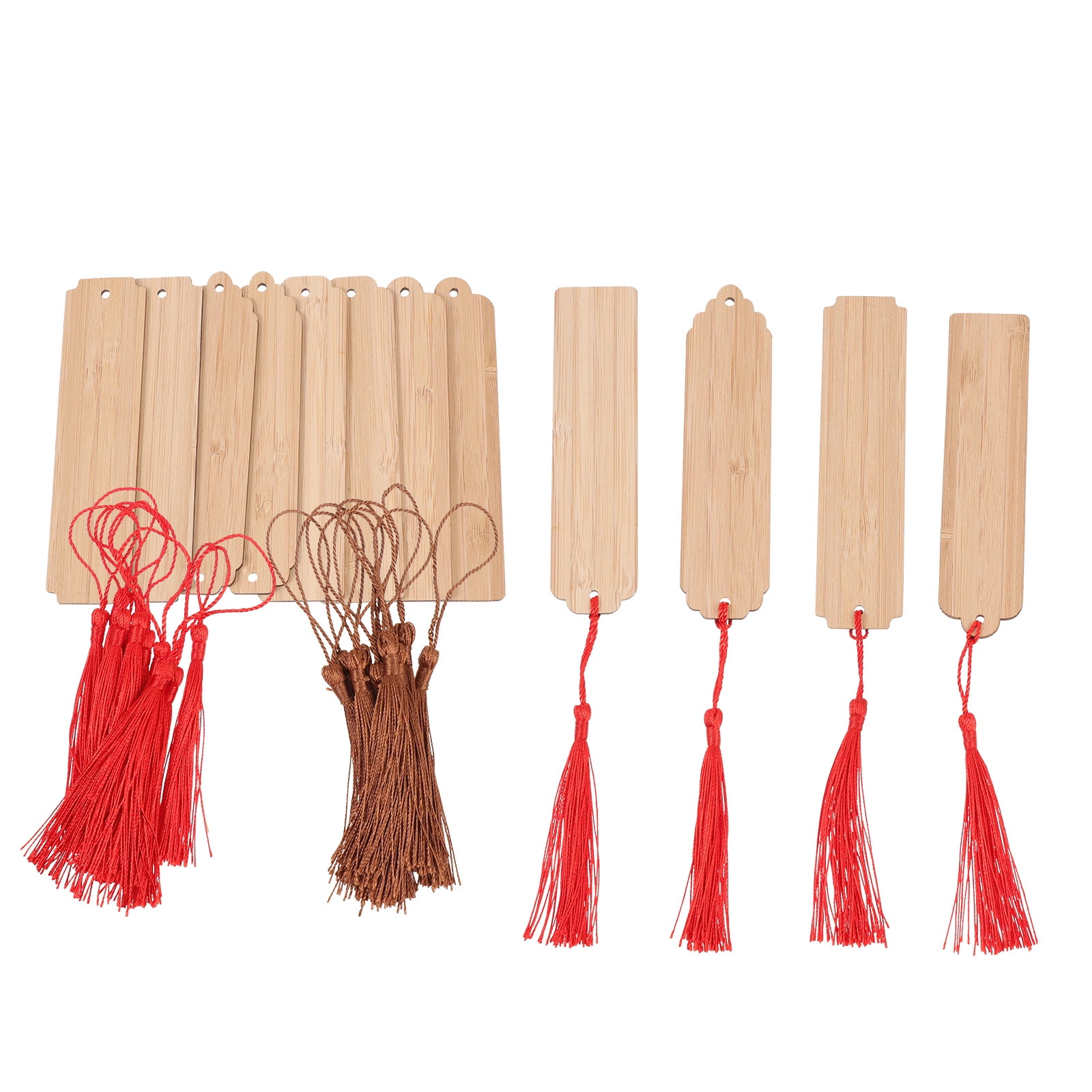 FRCOLOR 1 Set of DIY Blank Wood Bookmarks Graffiti Bamboo Bookmarks ...