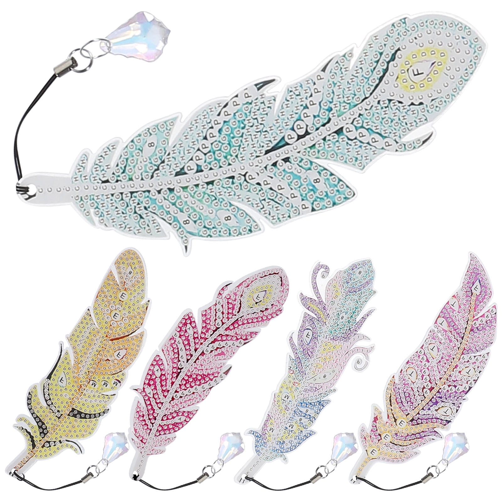 FRCOLOR 1 Set of DIY Bookmarks Plume Shape Guided Reading Marks ...