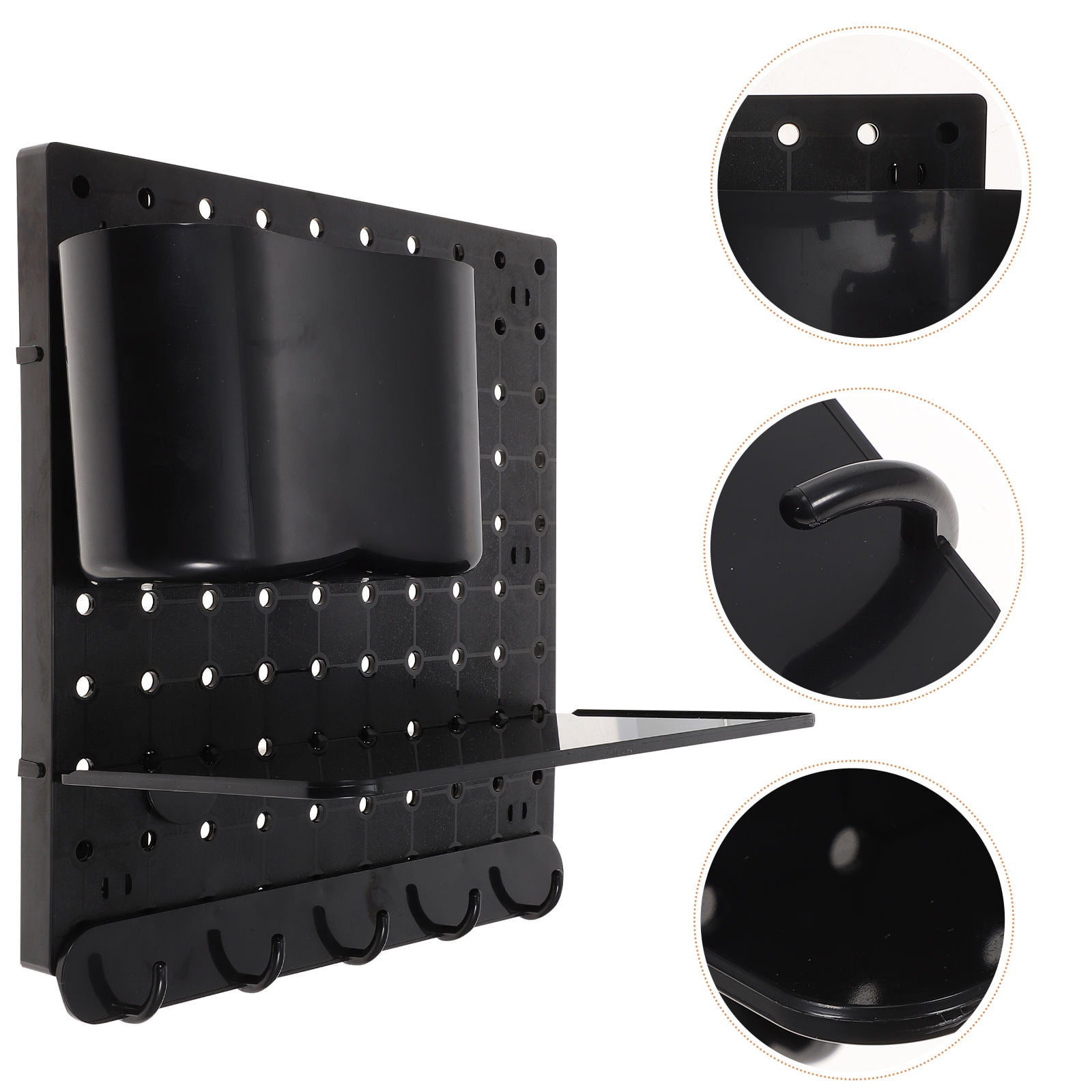 FRCOLOR 1 Set of DIY Wall Mount Peg Board Storage Rack Peg Board Shelf ...