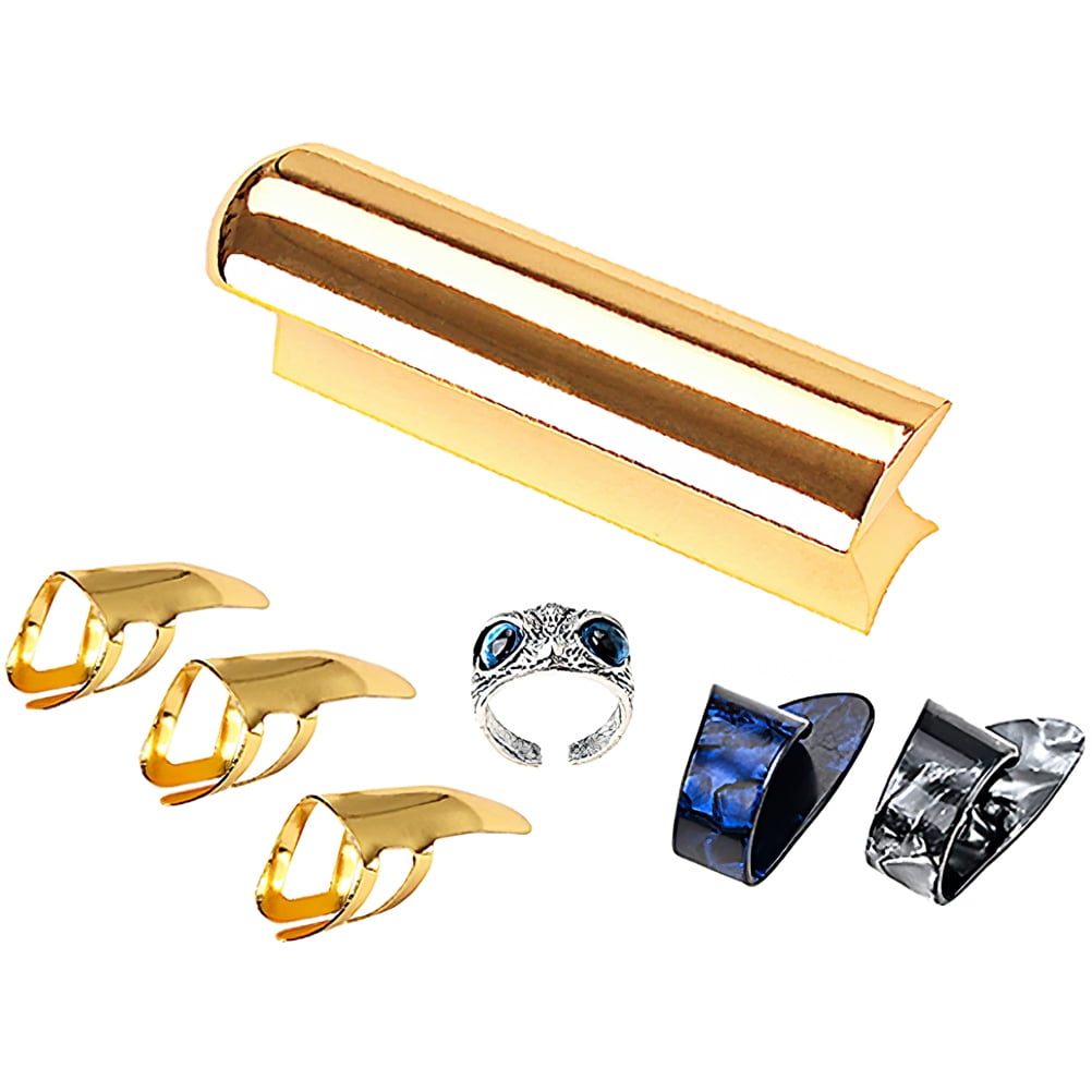 FRCOLOR 1 Set of Guitar Slide Bar Electric Guitar Thumb Finger Pick ...