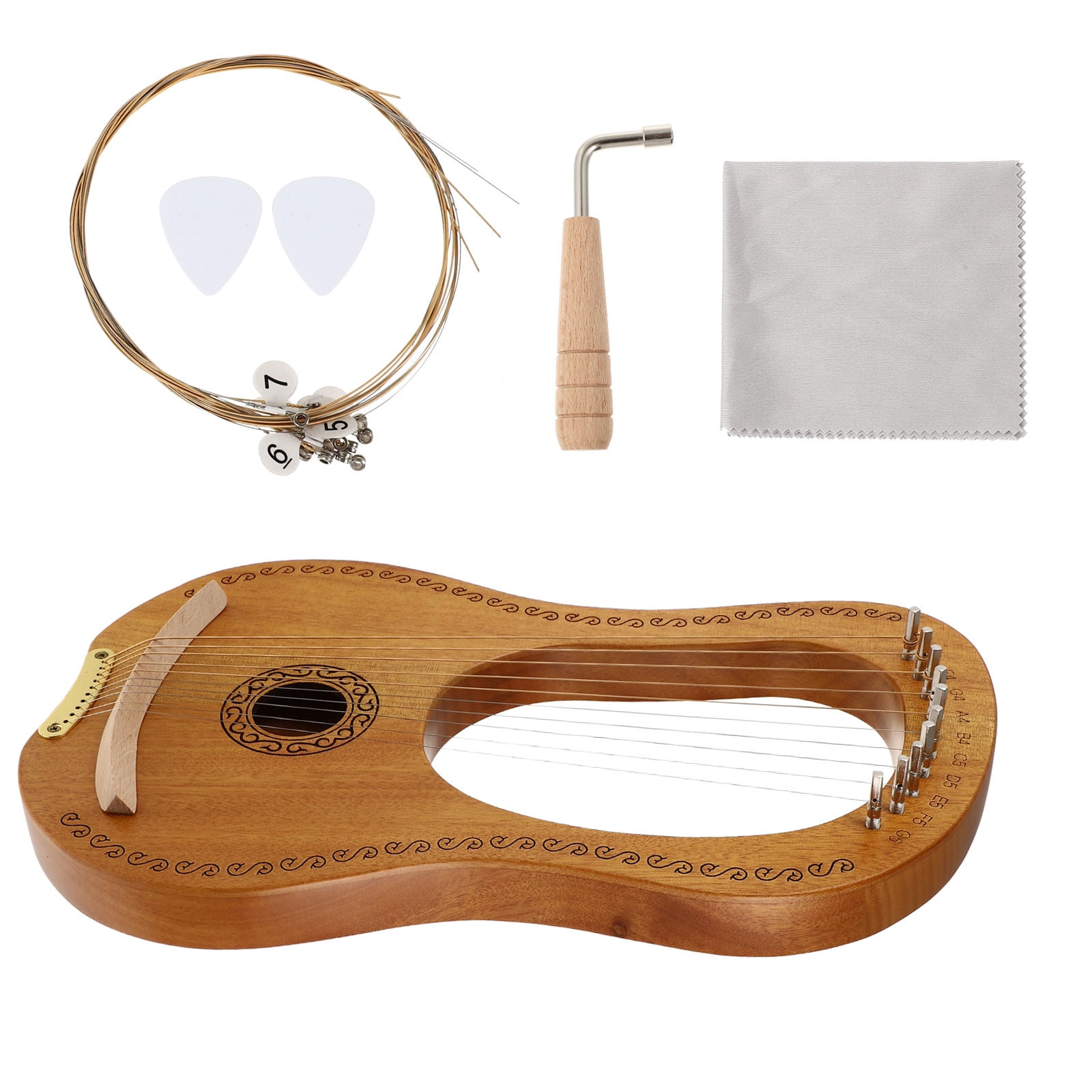 FRCOLOR 1 Set of Harp Lyre Harp Ancient Style Lyre Harp 10 Strings ...