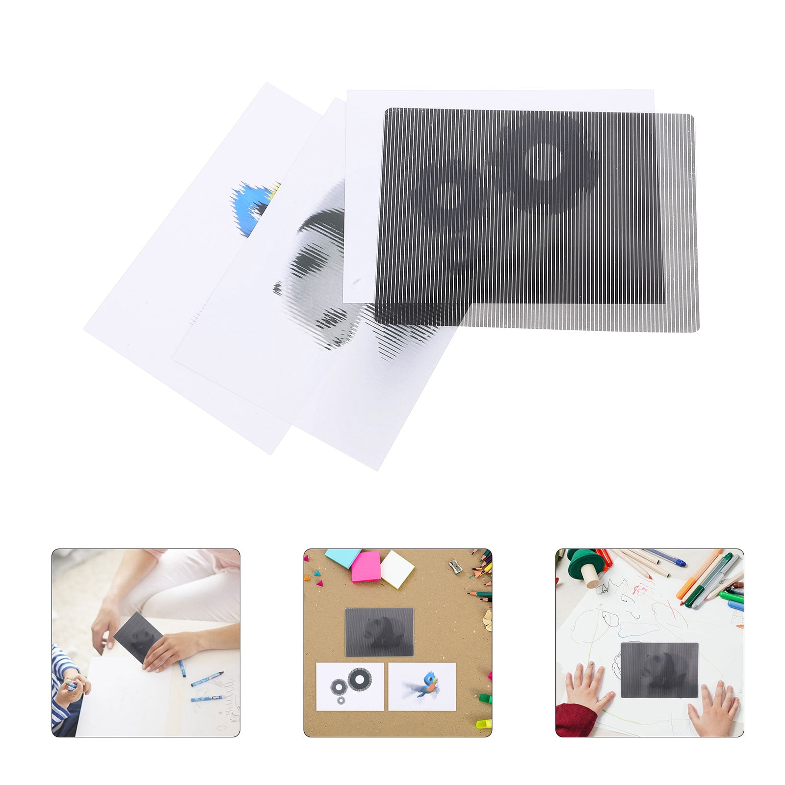 FRCOLOR 1 Sets Visual Illusion Science Toy Grating Animation Experiment ...