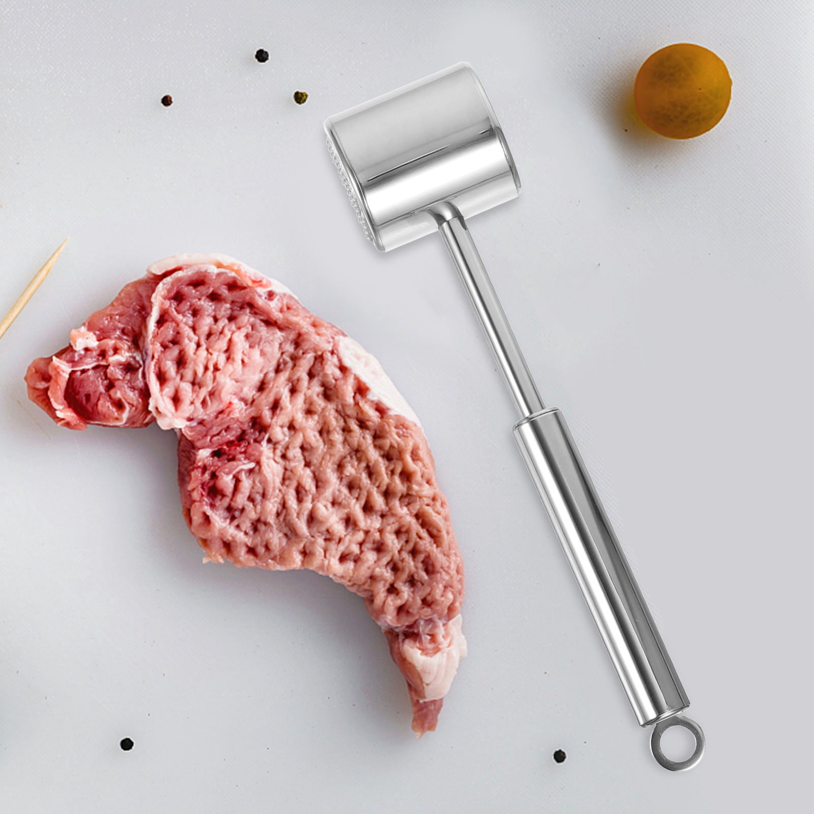 FRCOLOR 10 Inch Stainless Steel Meat Tenderiser Hammer Professional ...