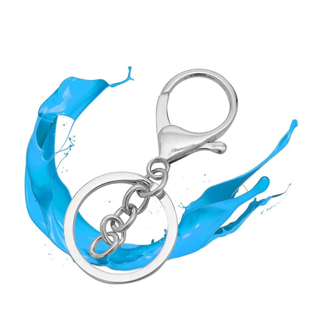 FRCOLOR 10 PCS Key Chain Lobster Buckle Rust-resistant Keychain Silver ...