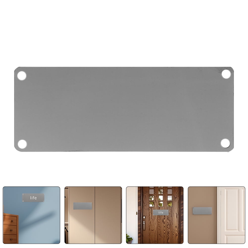 FRCOLOR 10 Pcs Blank Metal Sign Sturdy Stainless Steel Metal Signs Easy ...