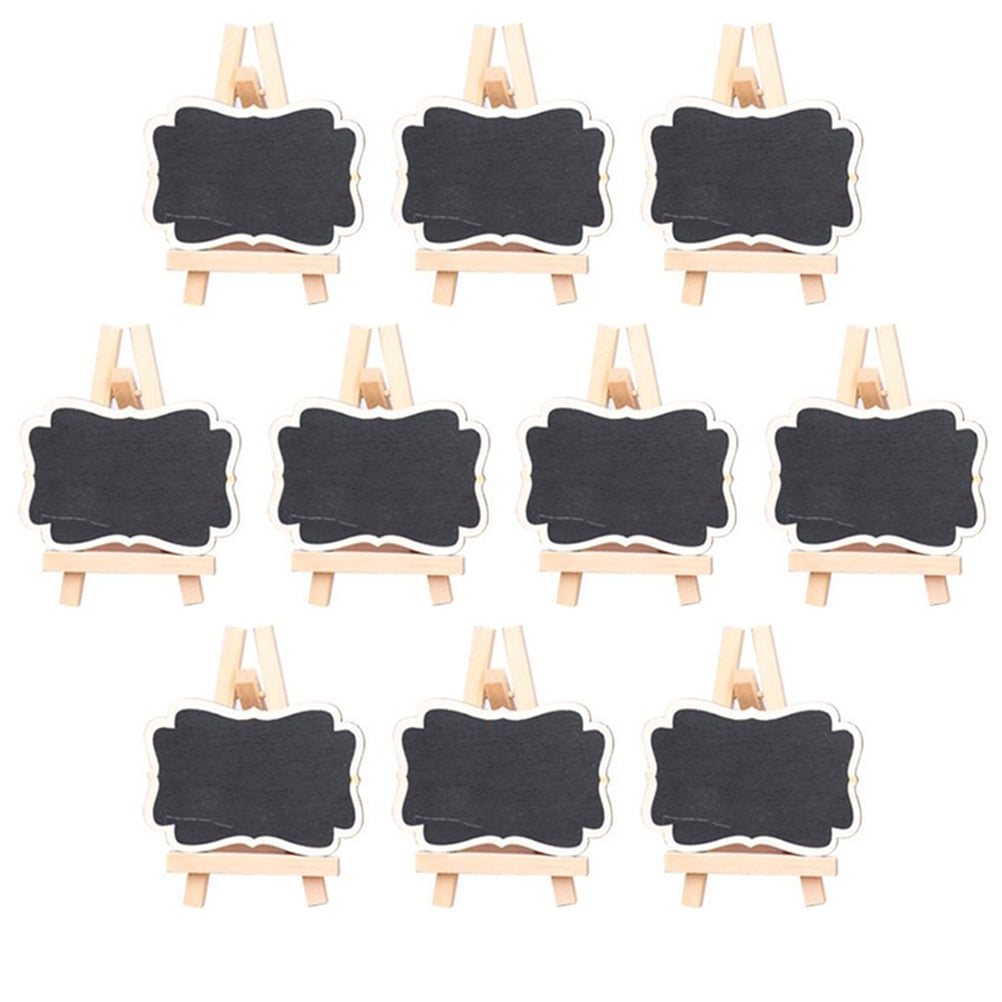 FRCOLOR 10 Pcs Chalkboard Easel Sign Tabletop Easels for Painting Black ...