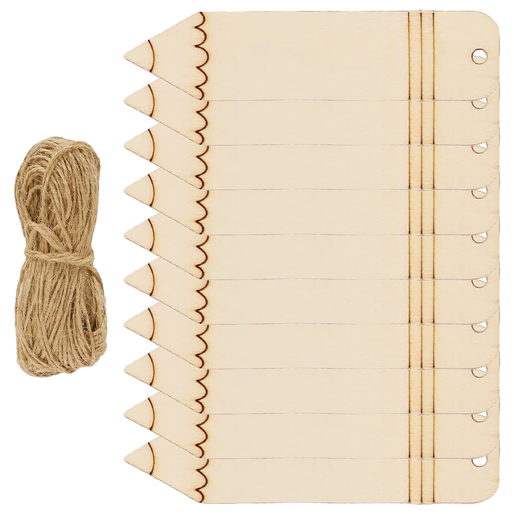 FRCOLOR Khaki Unfinished Wood Bookmarks for DIY Decorations and Gifts ...