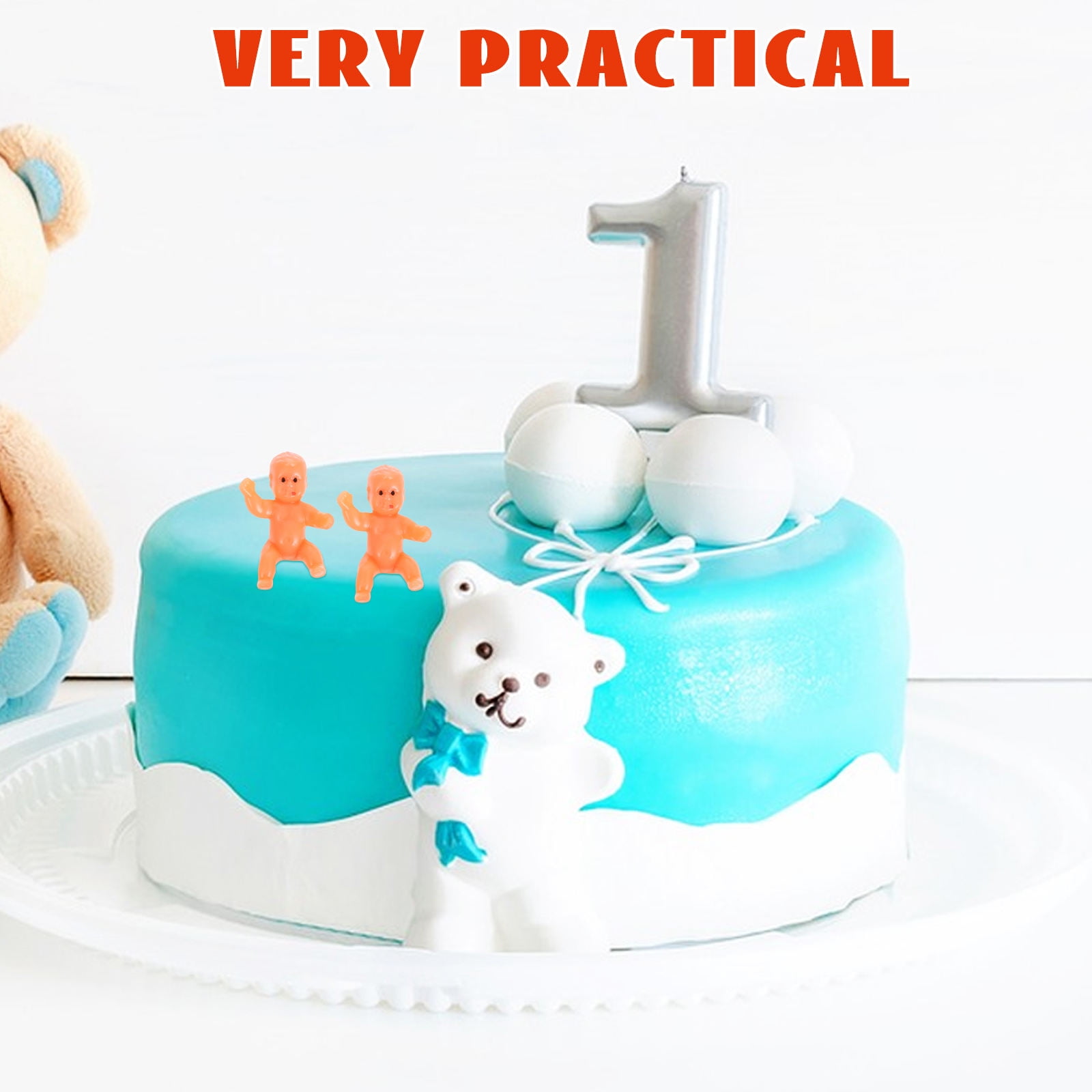 FRCOLOR 10 Pcs Cute Mini Plastic Babies for Baby Shower Decorations ...