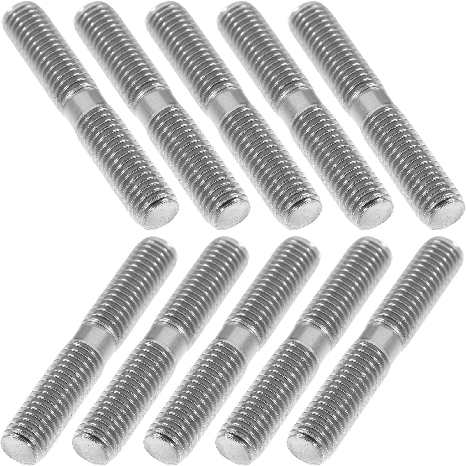 FRCOLOR 10 Pcs Double End Threaded Stud Screw Bolt Double-headed ...