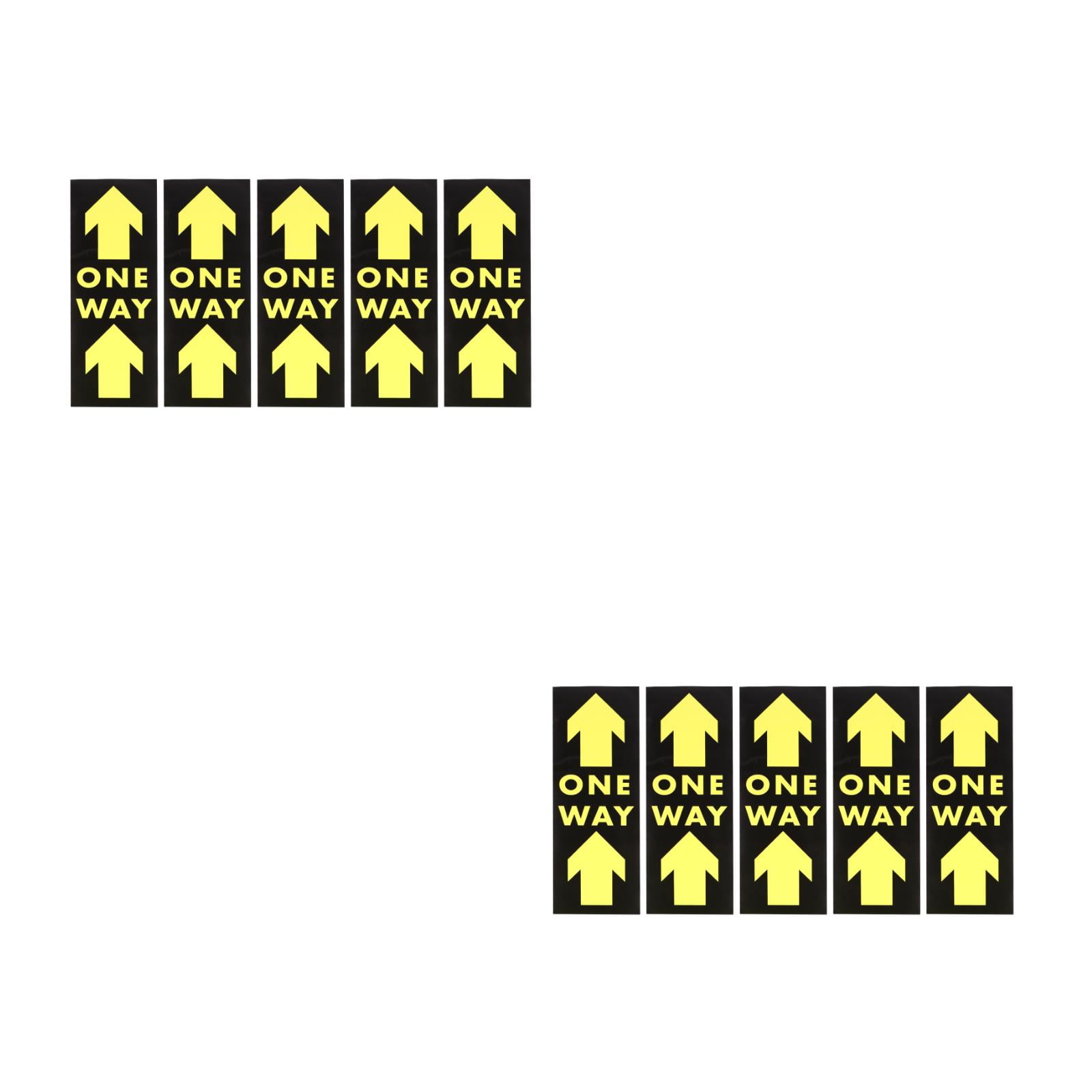 FRCOLOR 10 Pcs Floor Decals Adhesive Warning Indicator Sticker One Way ...