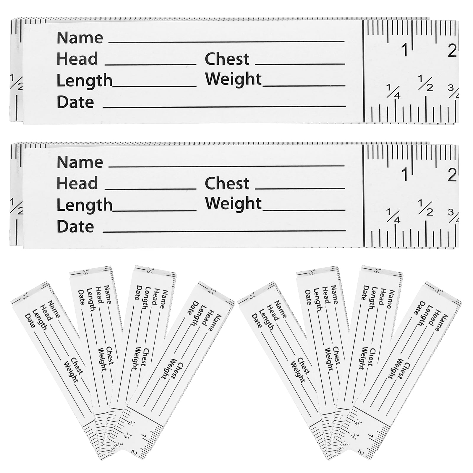 FRCOLOR 10 Pcs Single-sided Soft Paper Public-English Graduation Ruler ...