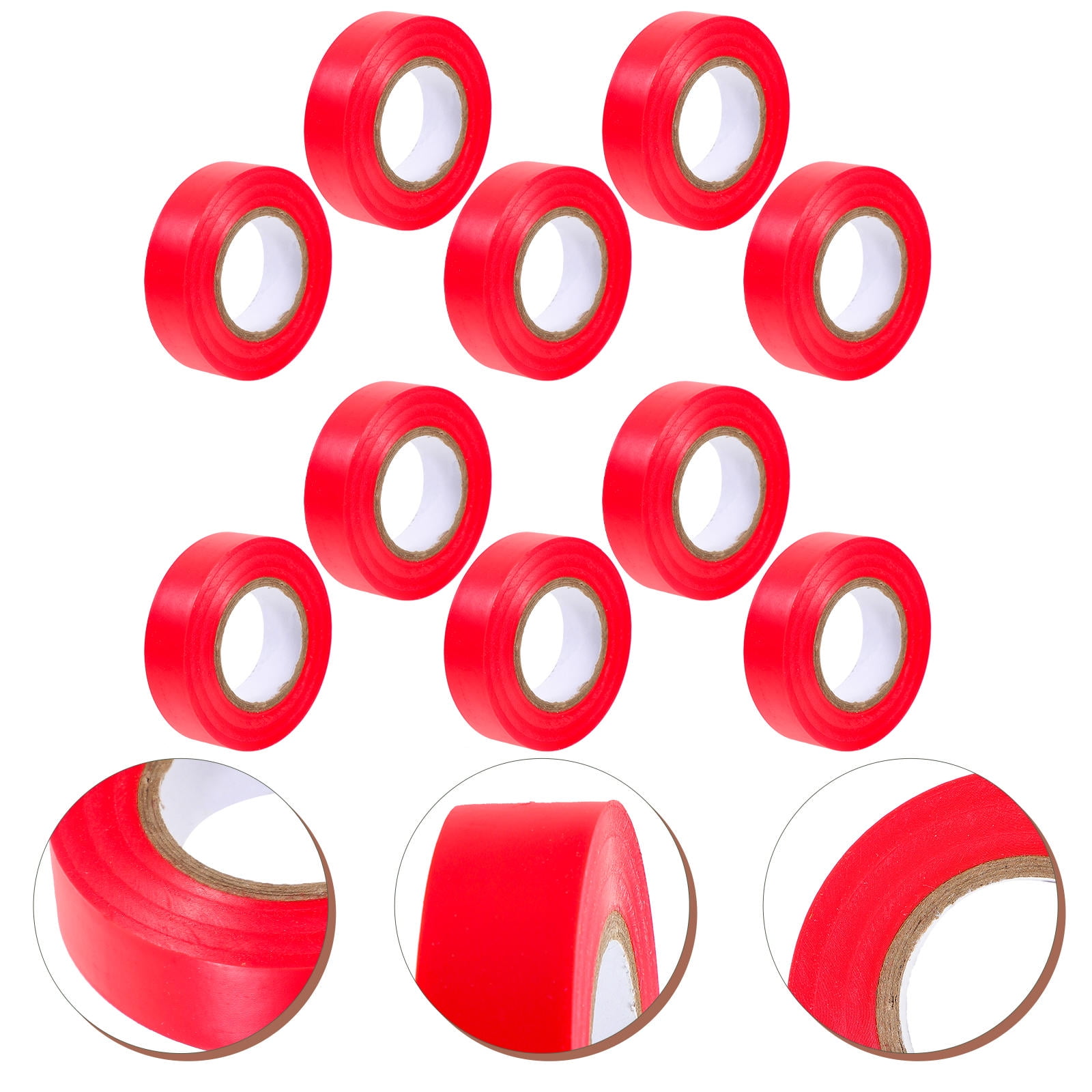 FRCOLOR 10 Pcs Industrial Electrical Tape Colors Insulation Gaffer Red ...