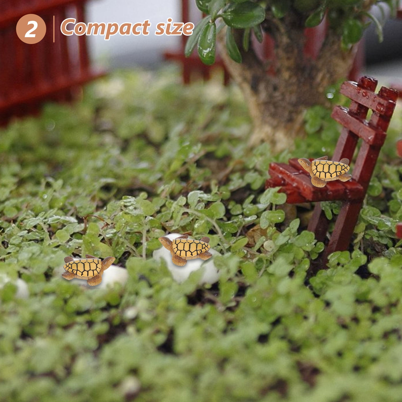 FRCOLOR 10 Pcs Miniature Sea Turtle Statue Tiny Turtles Miniatures Baby ...