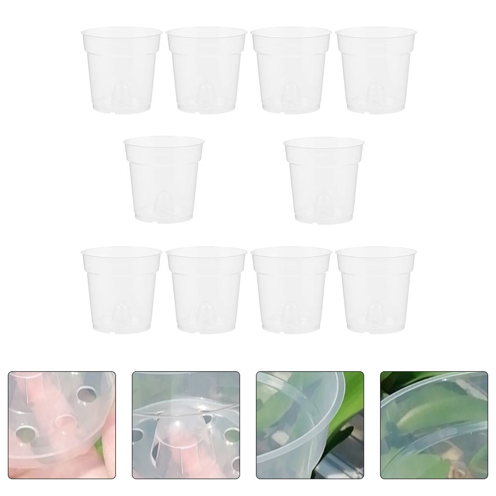 FRCOLOR 10 Pcs Orchid Rooted Flower Pot Clay Outdoor Planter Pots ...