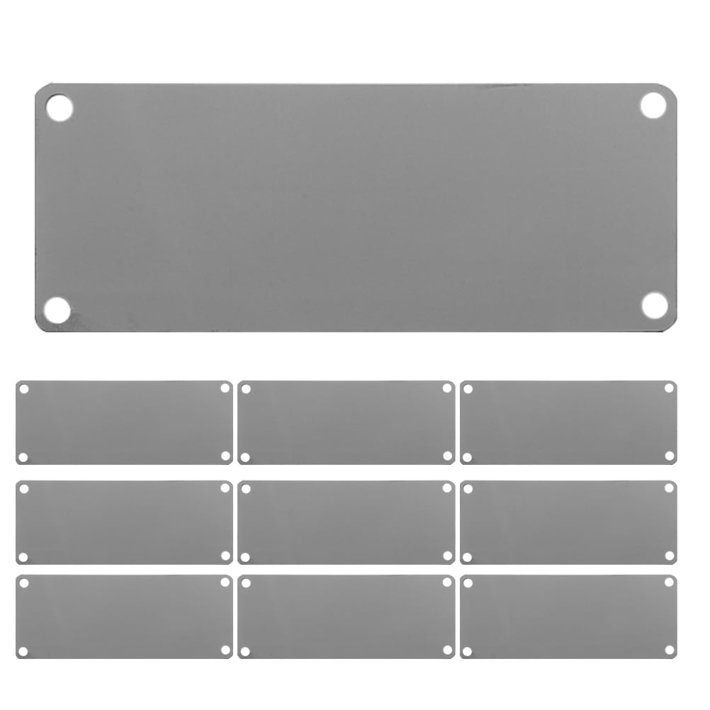 FRCOLOR 10 Pcs Rectangle Blank Tags With 2 Holes For Diy Name Plate ...