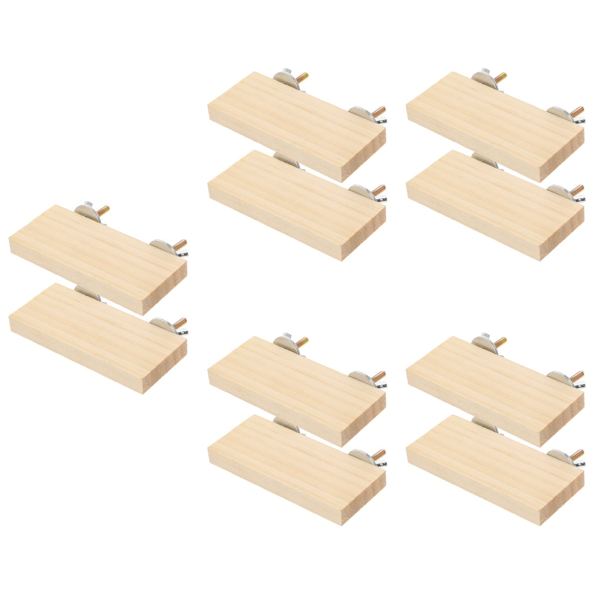 FRCOLOR 10 Pcs Rectangular Parrot Platforms Wooden Bird Platforms ...