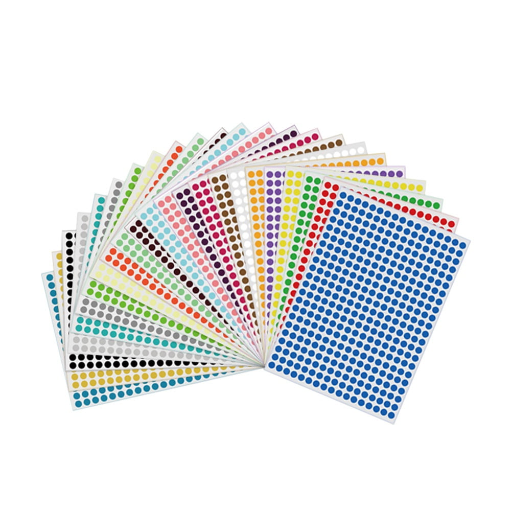 FRCOLOR 10 Pcs Round Copper Plate Color Code Adhesive Stickers White ...