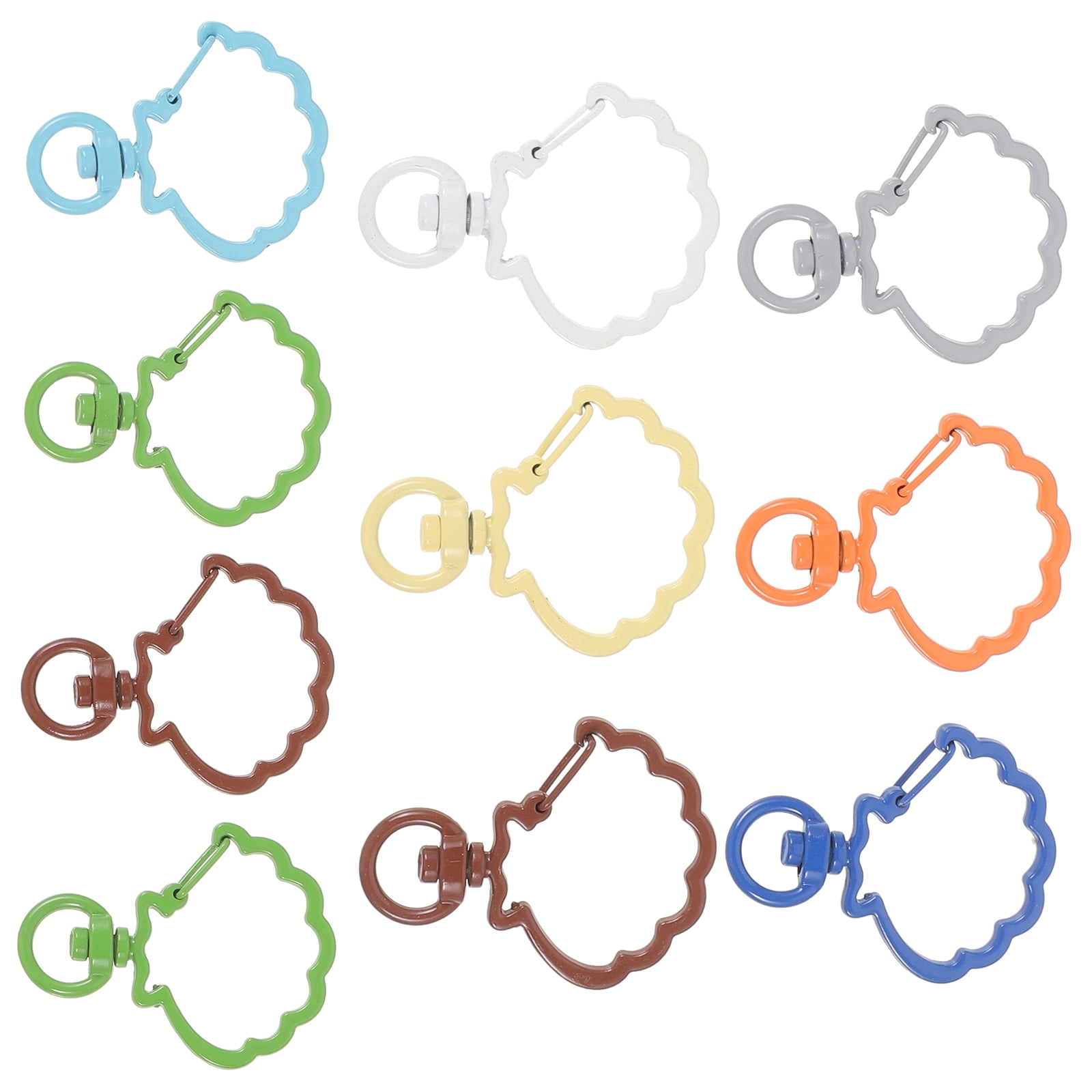 FRCOLOR 10 Pcs Shell Lobster Clasp Shackles Clasps Keychains ...