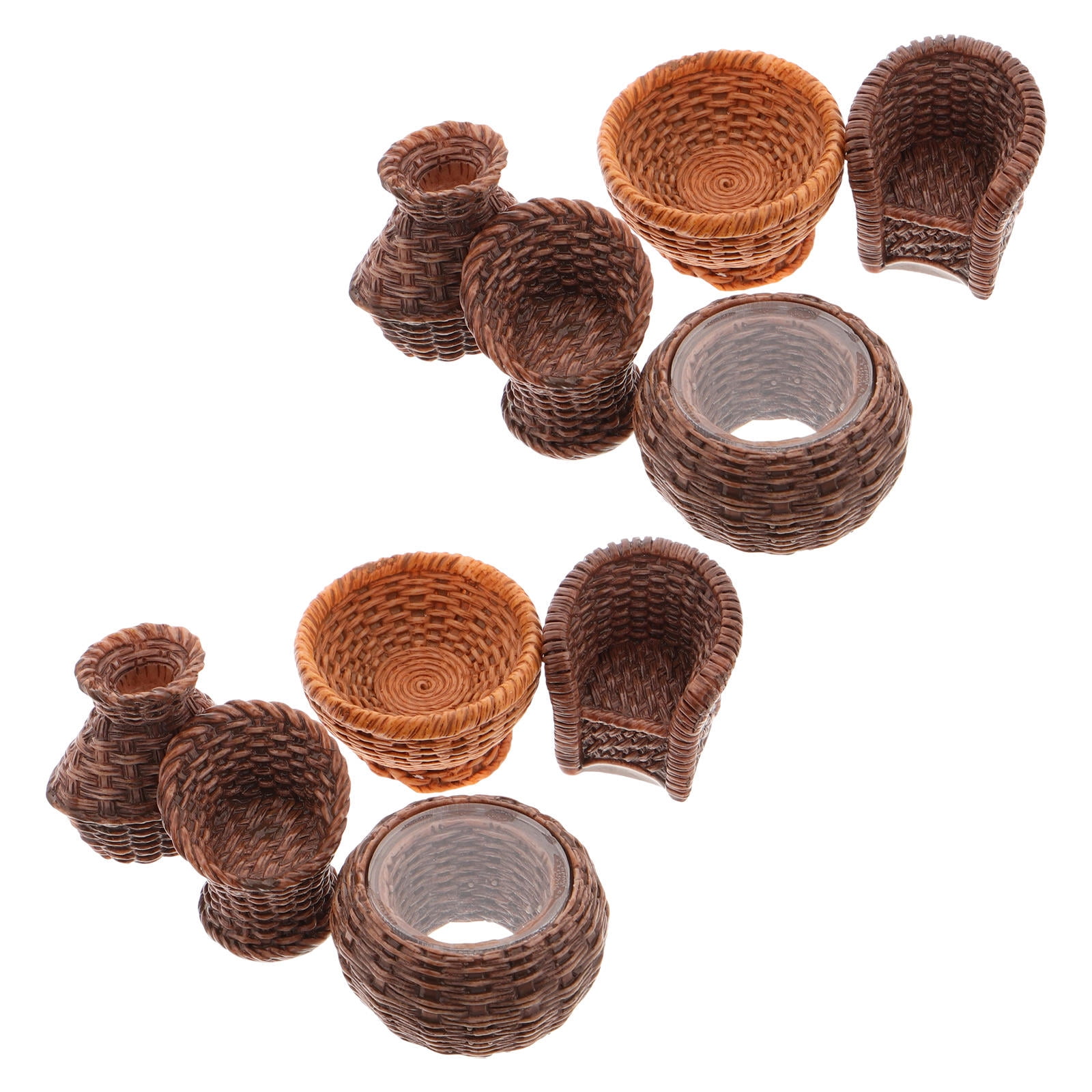 FRCOLOR 10 Pcs Small Flower Girl Basket Multi-purpose Serving Statue ...