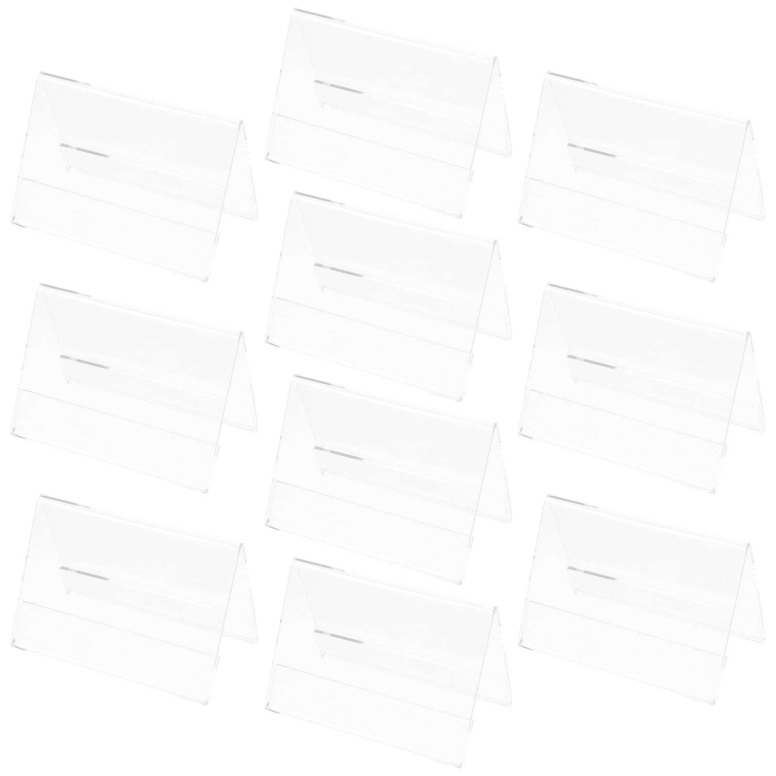 FRCOLOR 10 Pcs Transparent Acrylic Business Card Rack Holder For Desk ...