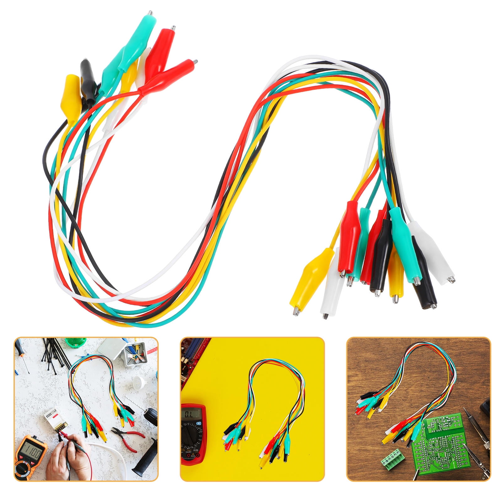 FRCOLOR 10 Pieces Test Lead Set Alligator Clips Electrical Test Leads ...