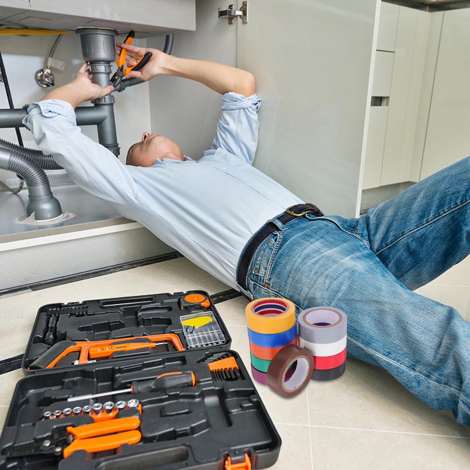 FRCOLOR 10 Rolls Wire Tapes Electrical Tape Colored Electrician Tape ...