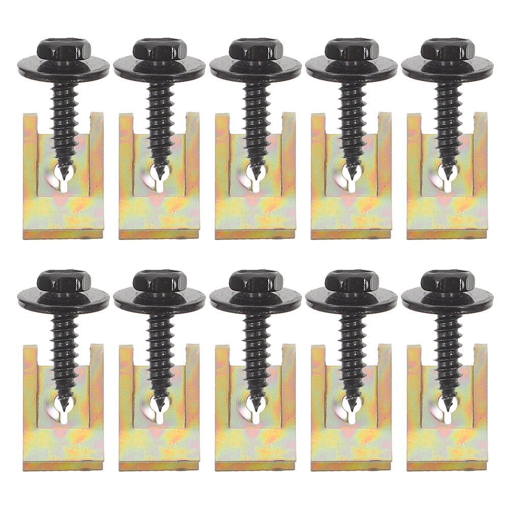 FRCOLOR 10 Sets Hexagonal Self-tapping Screws Fixing Clip Engine Clamp ...
