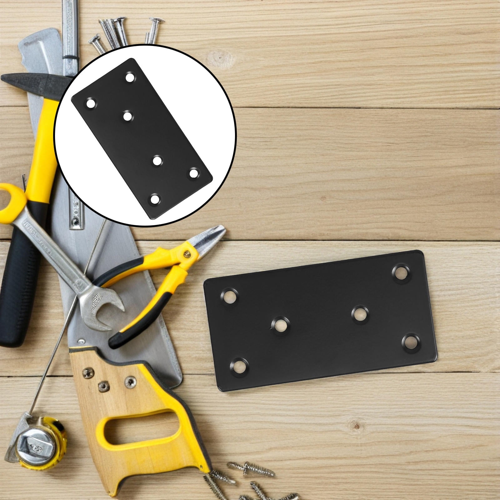 FRCOLOR 10 Sets Stainless Steel Corner Brace Brackets Heavy Duty Flat ...