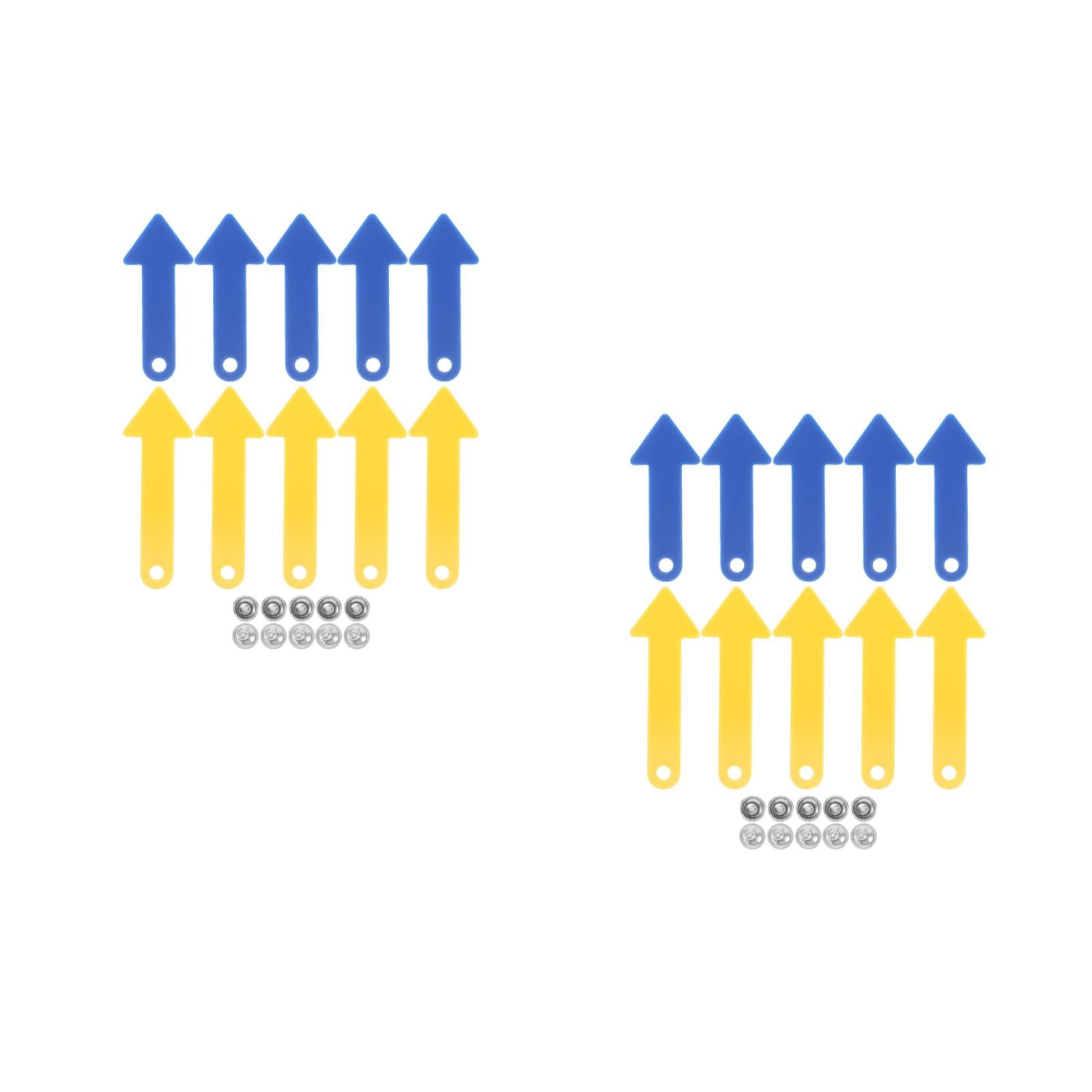 FRCOLOR 10 Sets Yellow Blue Plastic Hands Clock School Clock for ...