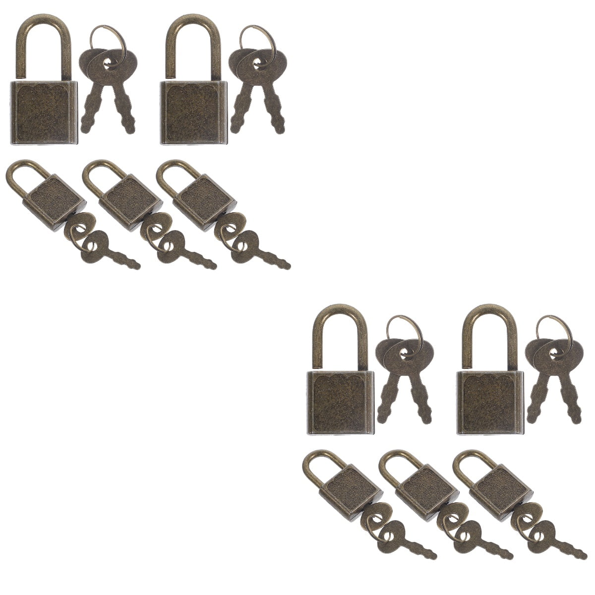 FRCOLOR 10 Sets of Treasure Box Lock with Key Plastic Lock Kids Toy Box ...