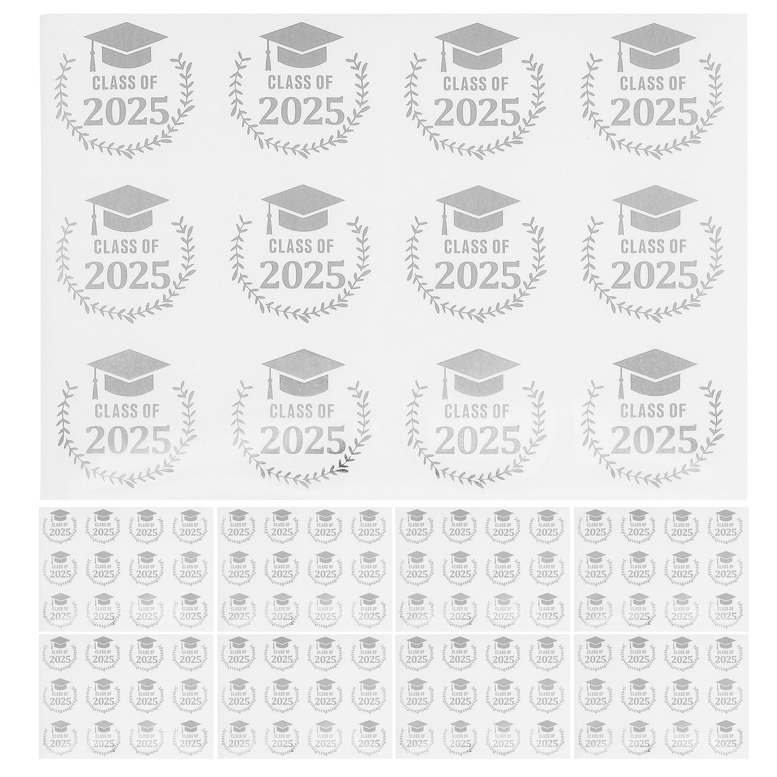 FRCOLOR 10 Sheet Graduation Hat Stickers Decals 2025 Gold Foil Adhesive ...