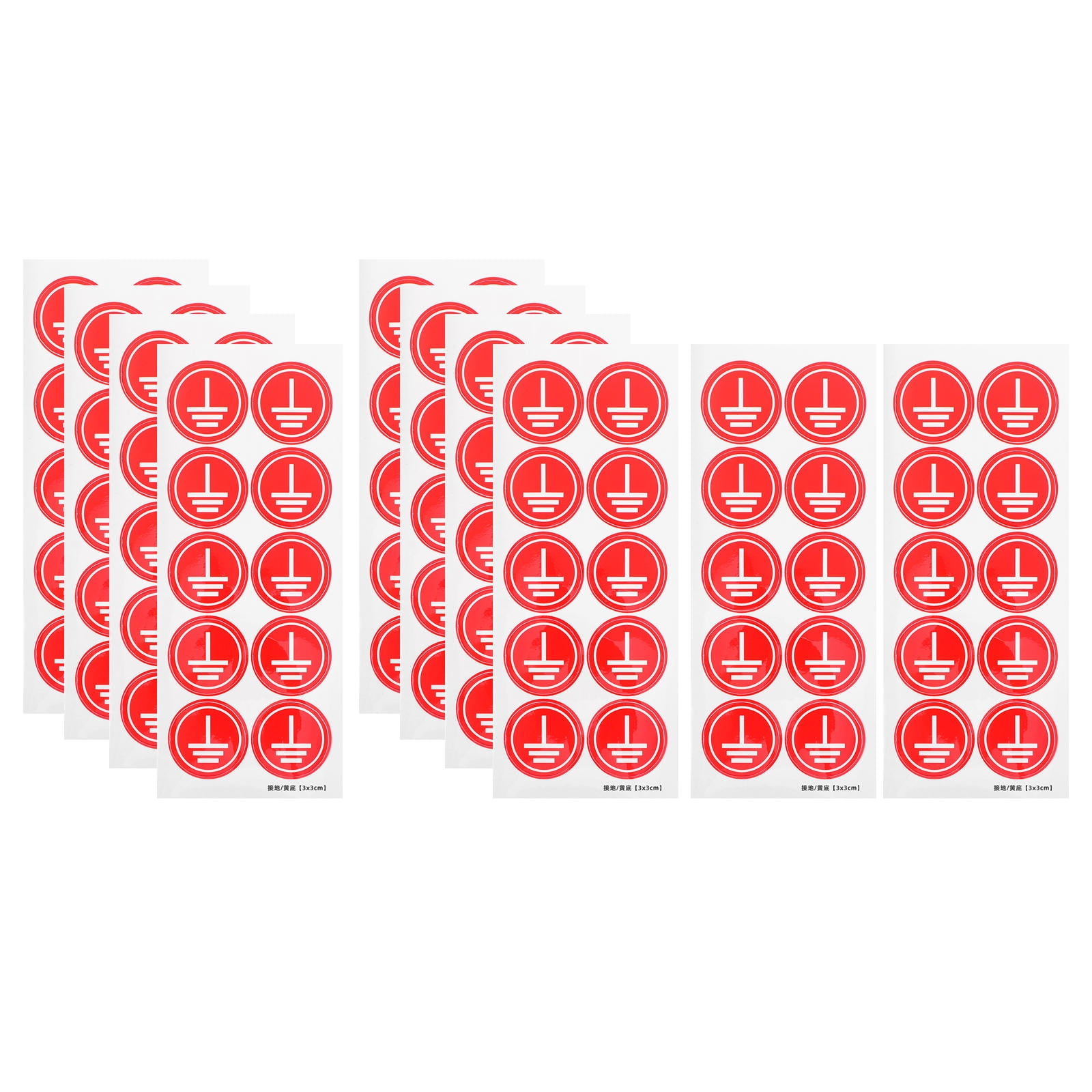FRCOLOR 10 Sheets Grounding Warning Decals For Electrical Warning ...