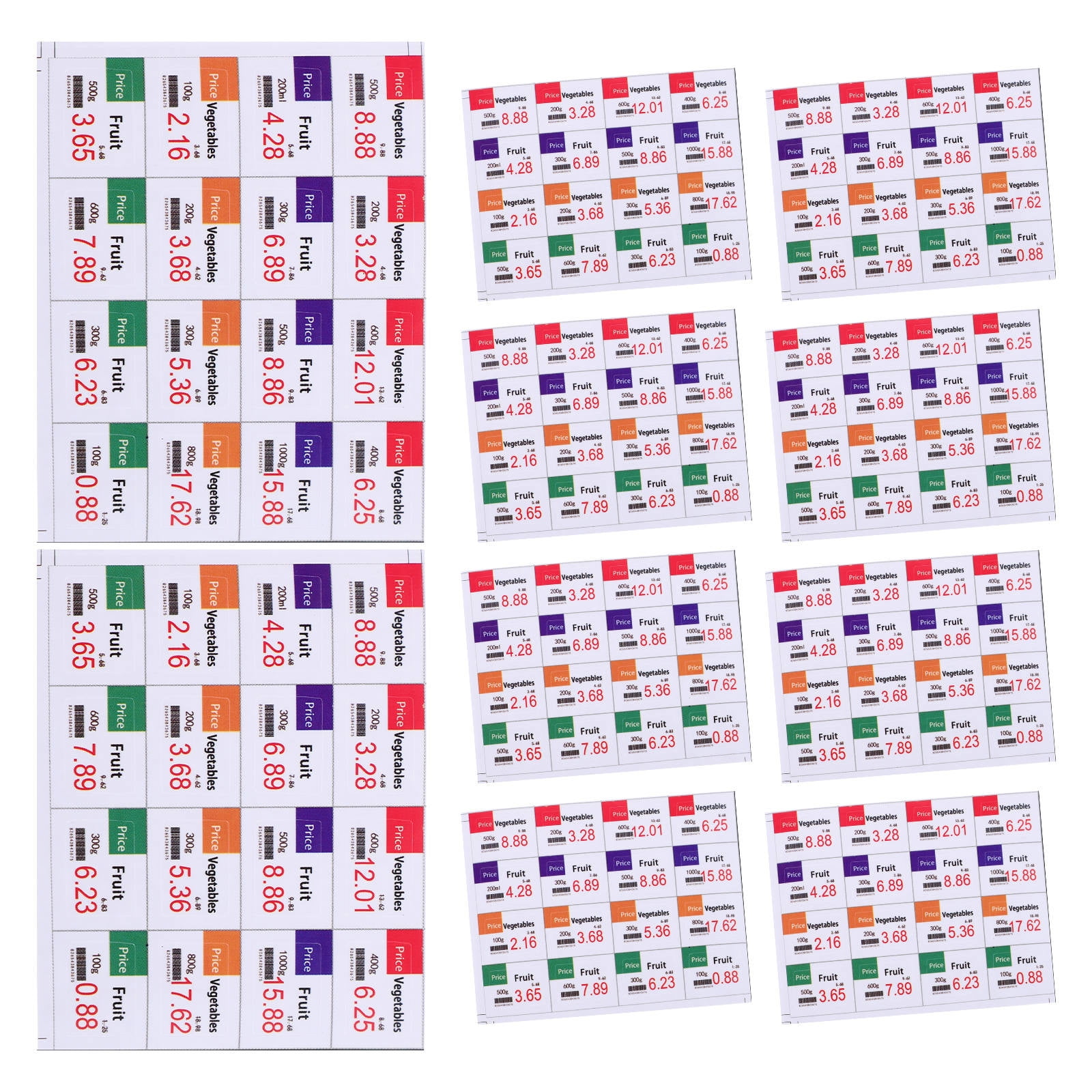 FRCOLOR 10 Sheets Mini Price Labels For Dollhouse Supermarket Small ...