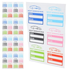 Oil Change Reminder Stickers For Windshield