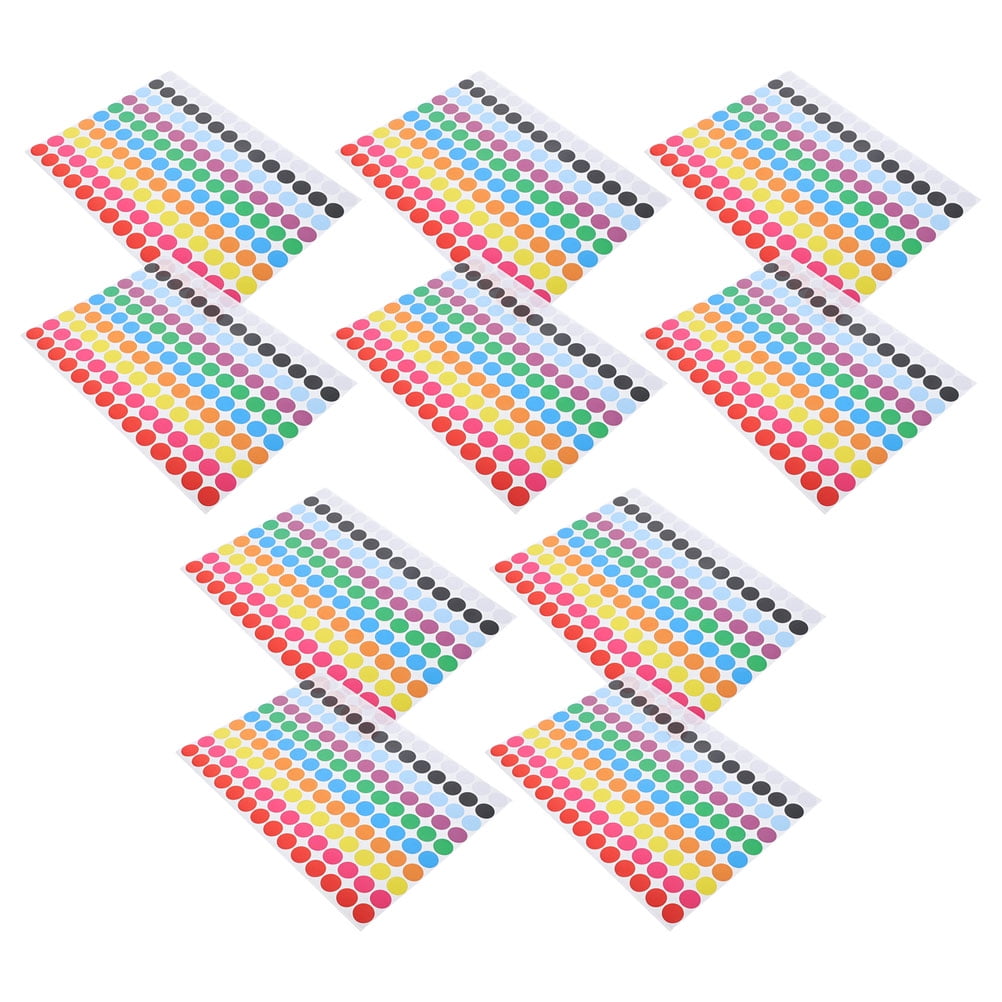 FRCOLOR 10 Sheets Small Round Dot Labels For Classroom And Office Use ...