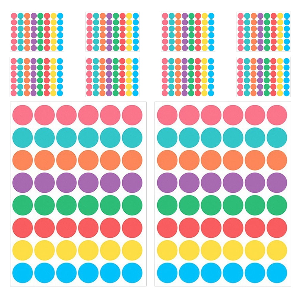 FRCOLOR 10 Sheets Tracker Scorecard Bulletin Board Tiles Round Stickers ...