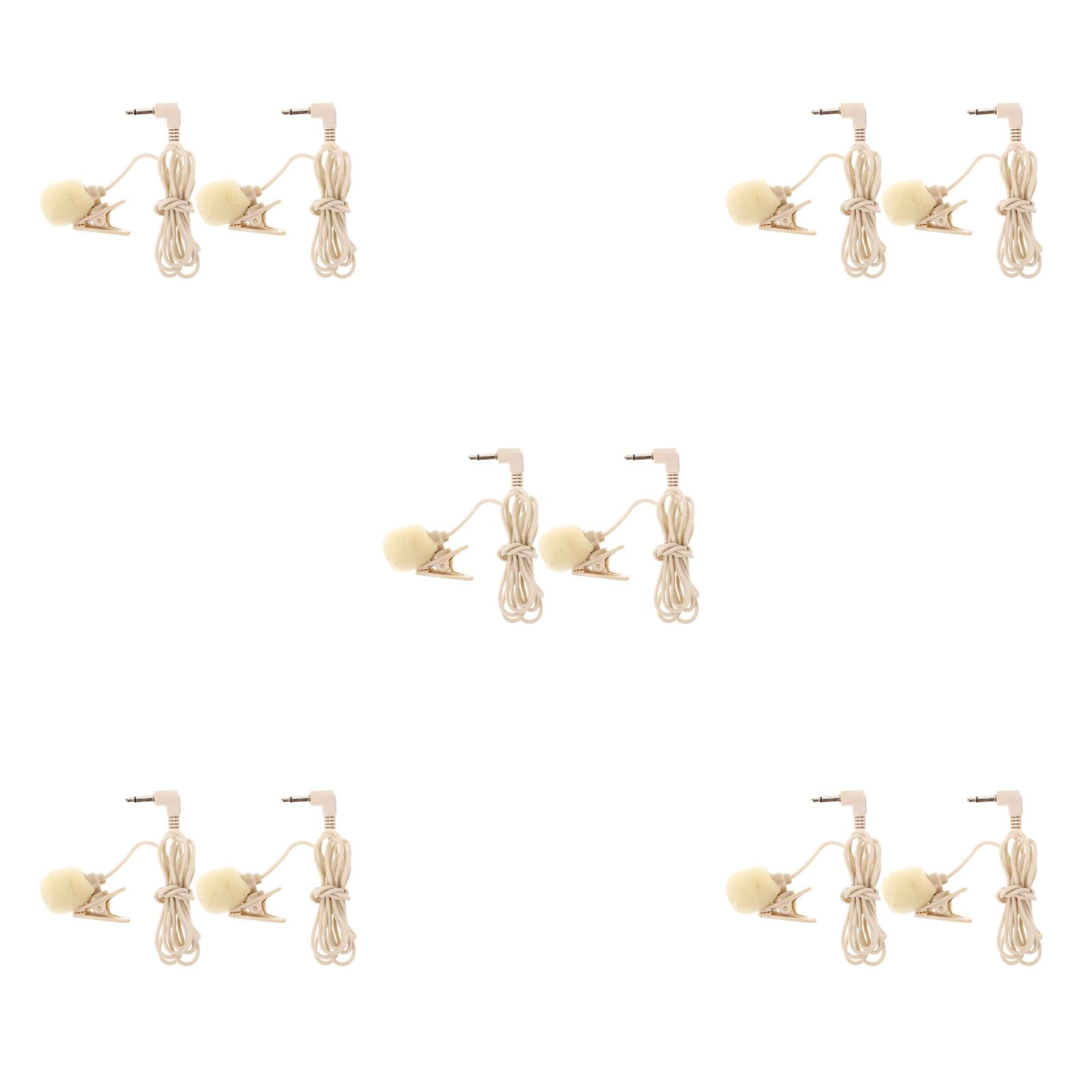 FRCOLOR 10 pcs Lavalier Microphone Clip On Microphone Recording ...