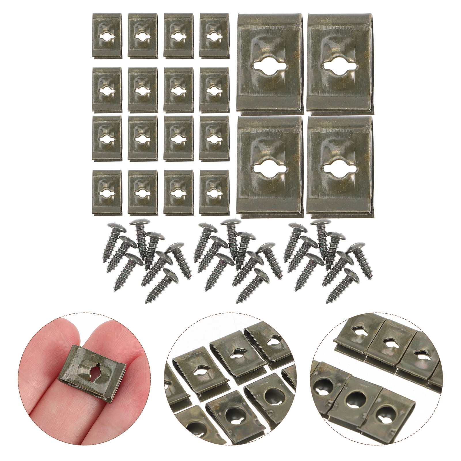 LABSERRON Wire Organiser Clip Golden for Fence Mounting 100 Pairs 1.6x0 ...