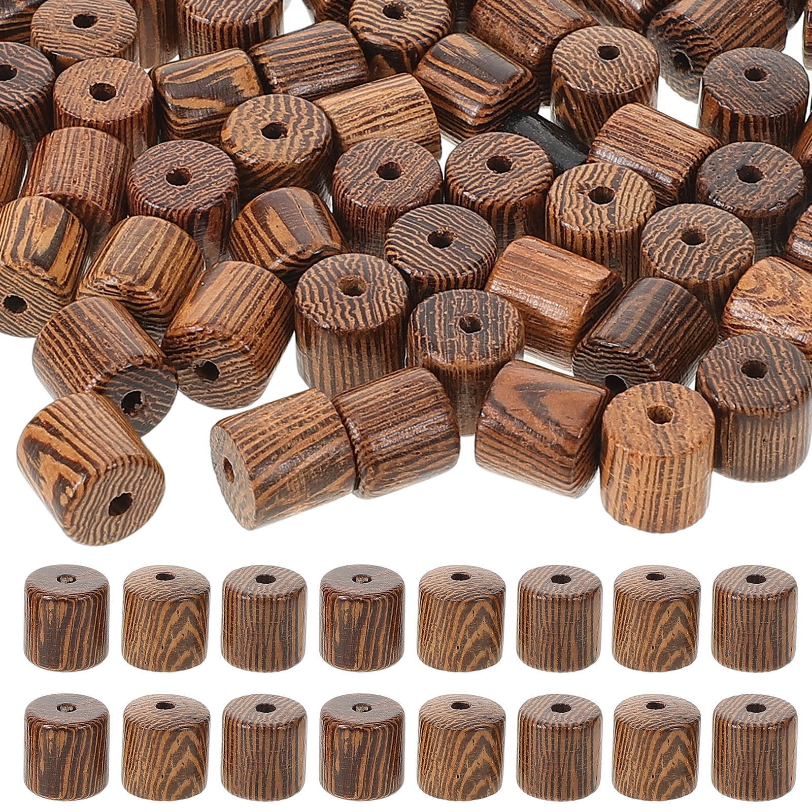 FRCOLOR 100 Pcs Assorted Natural Chicken Wing Wooden Barrel Beads ...